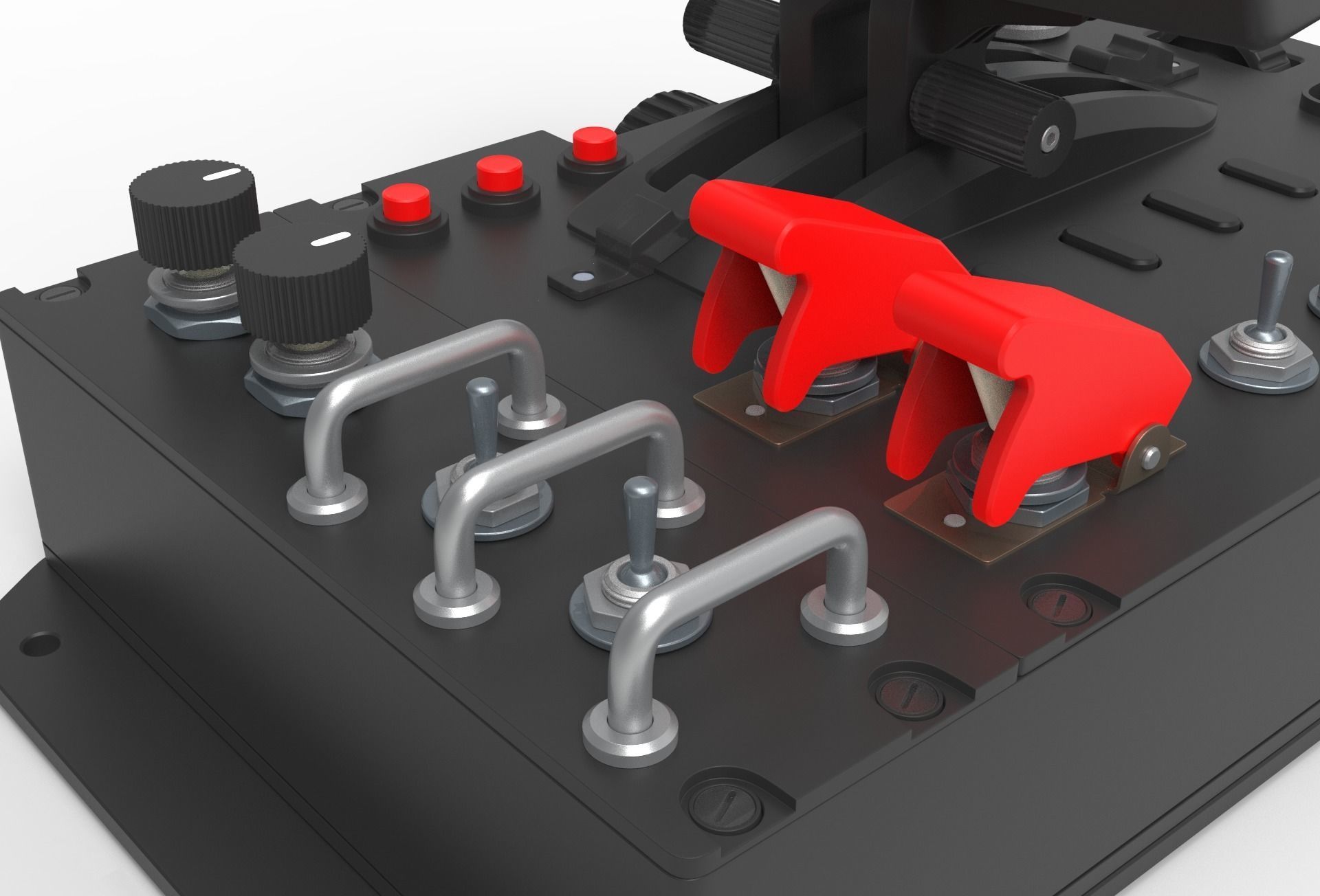 Aircraft control joystick 3D model | CGTrader