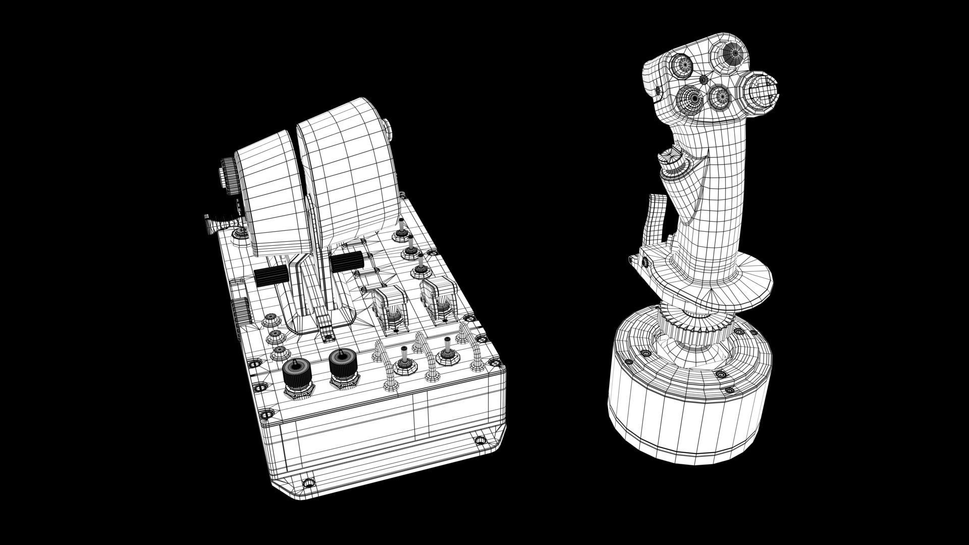 Aircraft control joystick 3D model | CGTrader