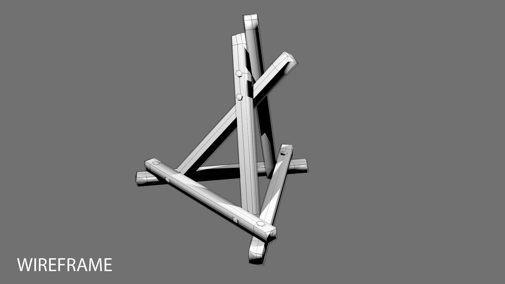 Military Barricade - Pyramid Obstacle 3D model | CGTrader