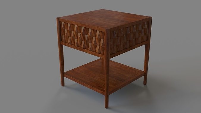 Kerf Side Table Brown 3D model | CGTrader