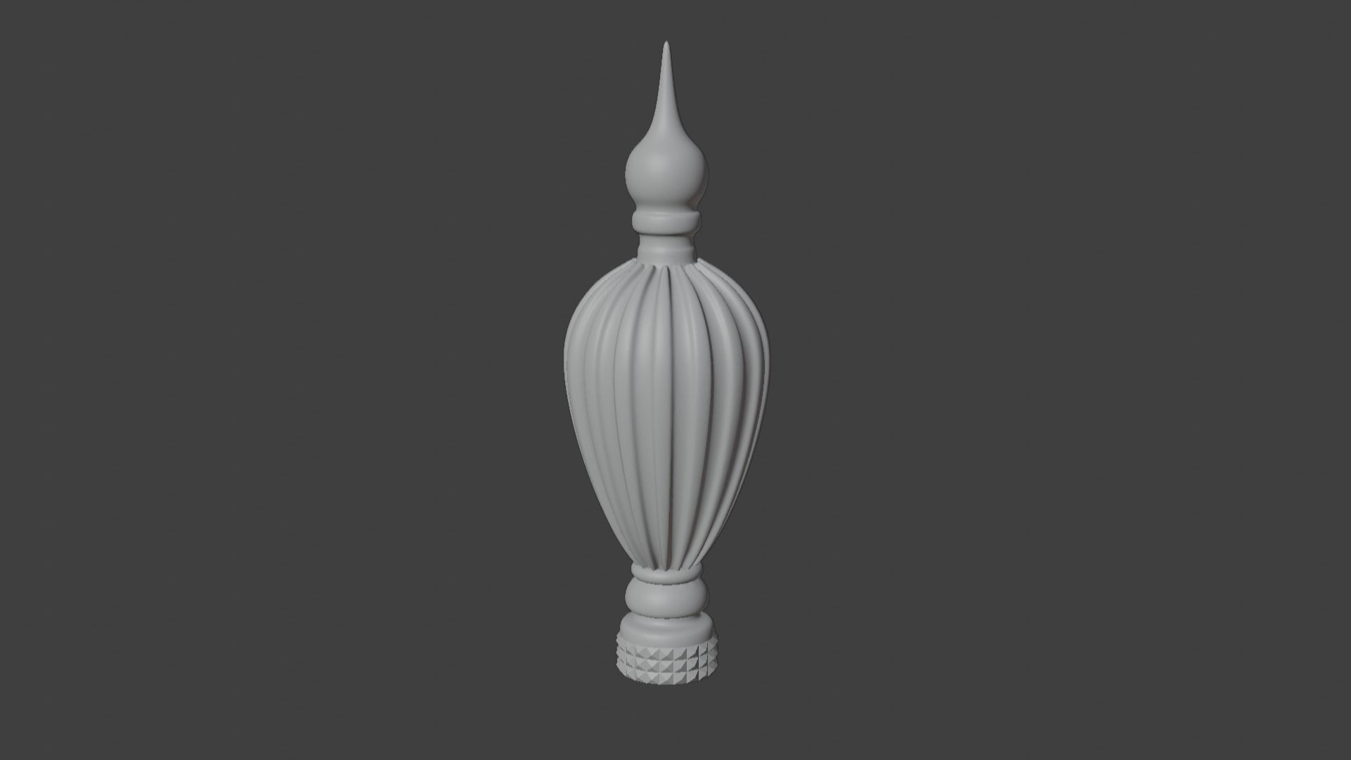 Fluted finial Sceptre 3D model 3D printable | CGTrader