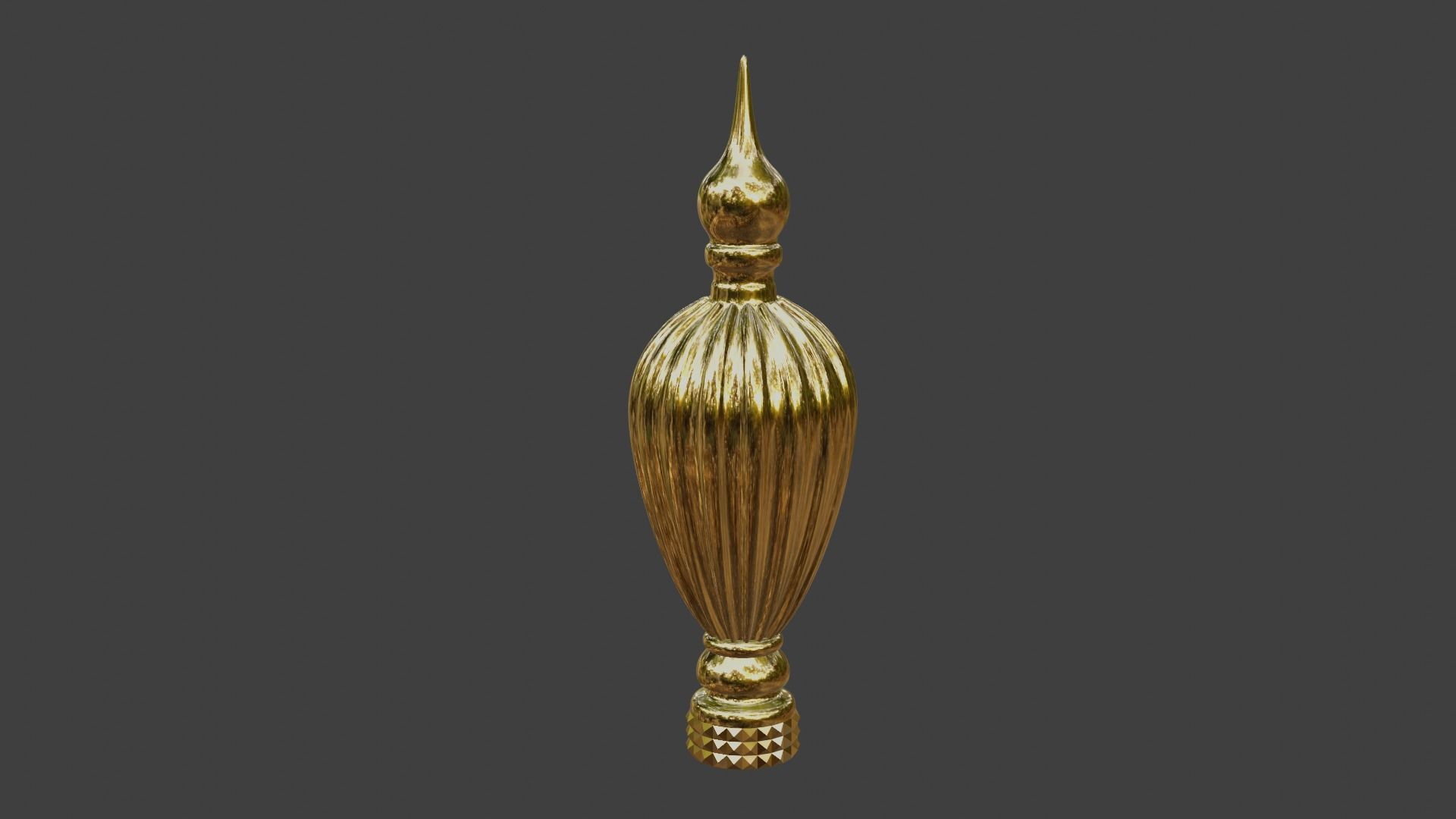 Fluted finial Sceptre 3D model 3D printable | CGTrader