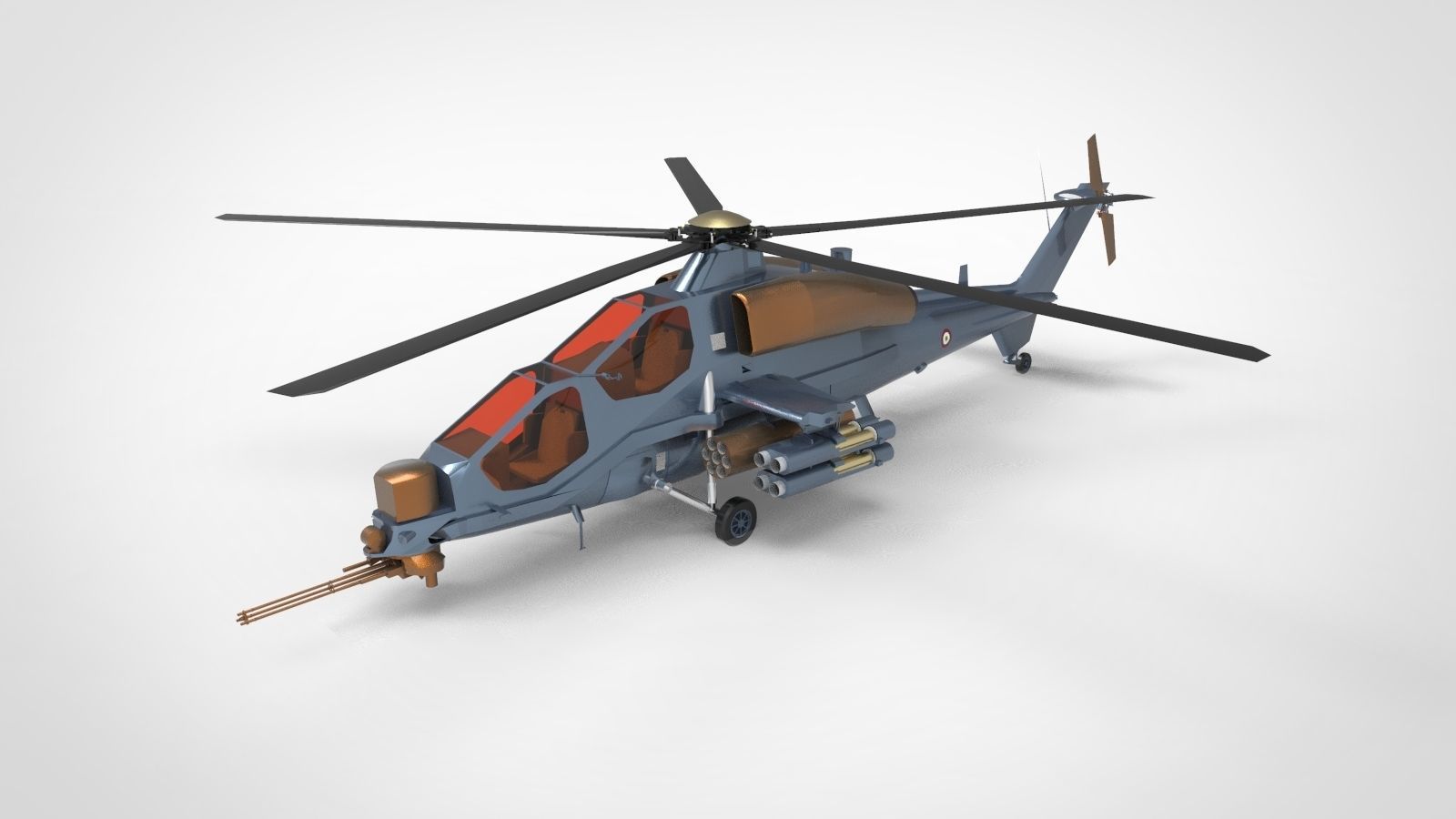 Agusta A129 Mangusta mettalic 3D model | CGTrader