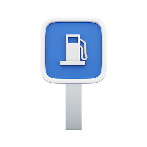 3d fuel sign cartoon icon 3D model | CGTrader