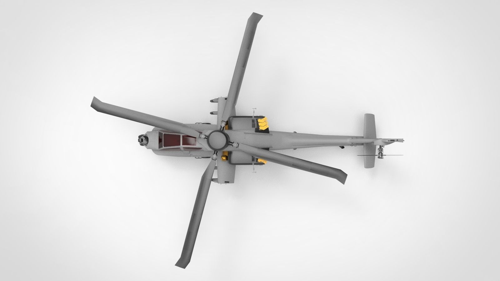 AH-64 Apache grey matte 3D model | CGTrader