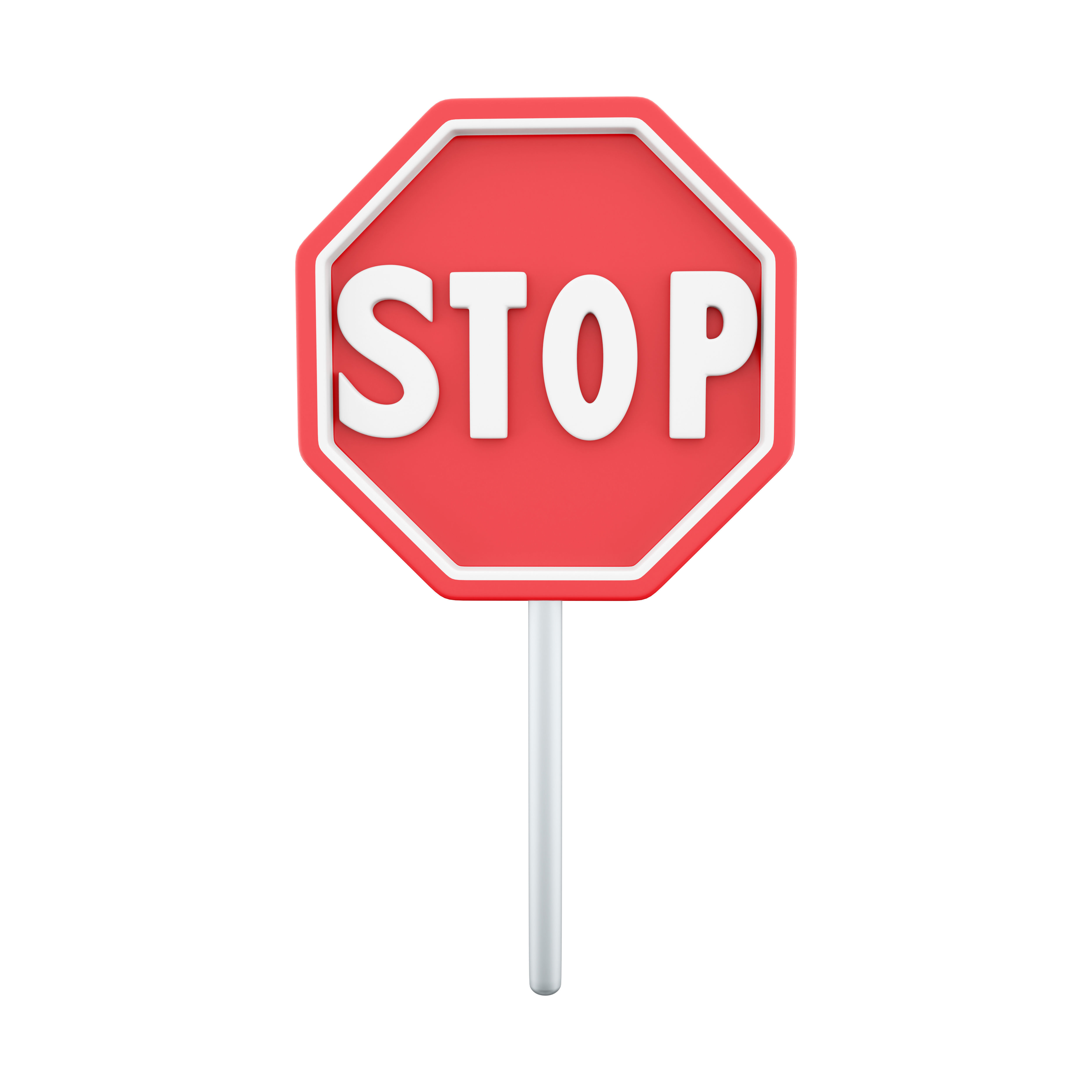 3D stop sign cartoon icon 3D model | CGTrader