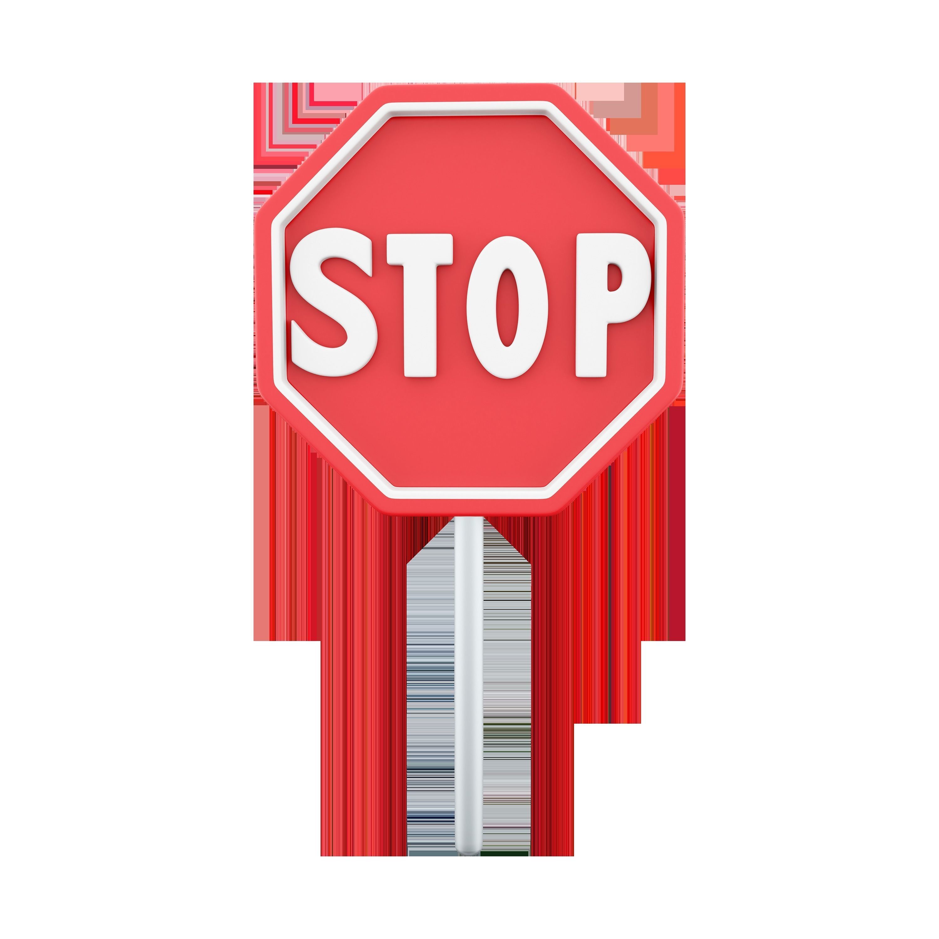 3D stop sign cartoon icon 3D model | CGTrader