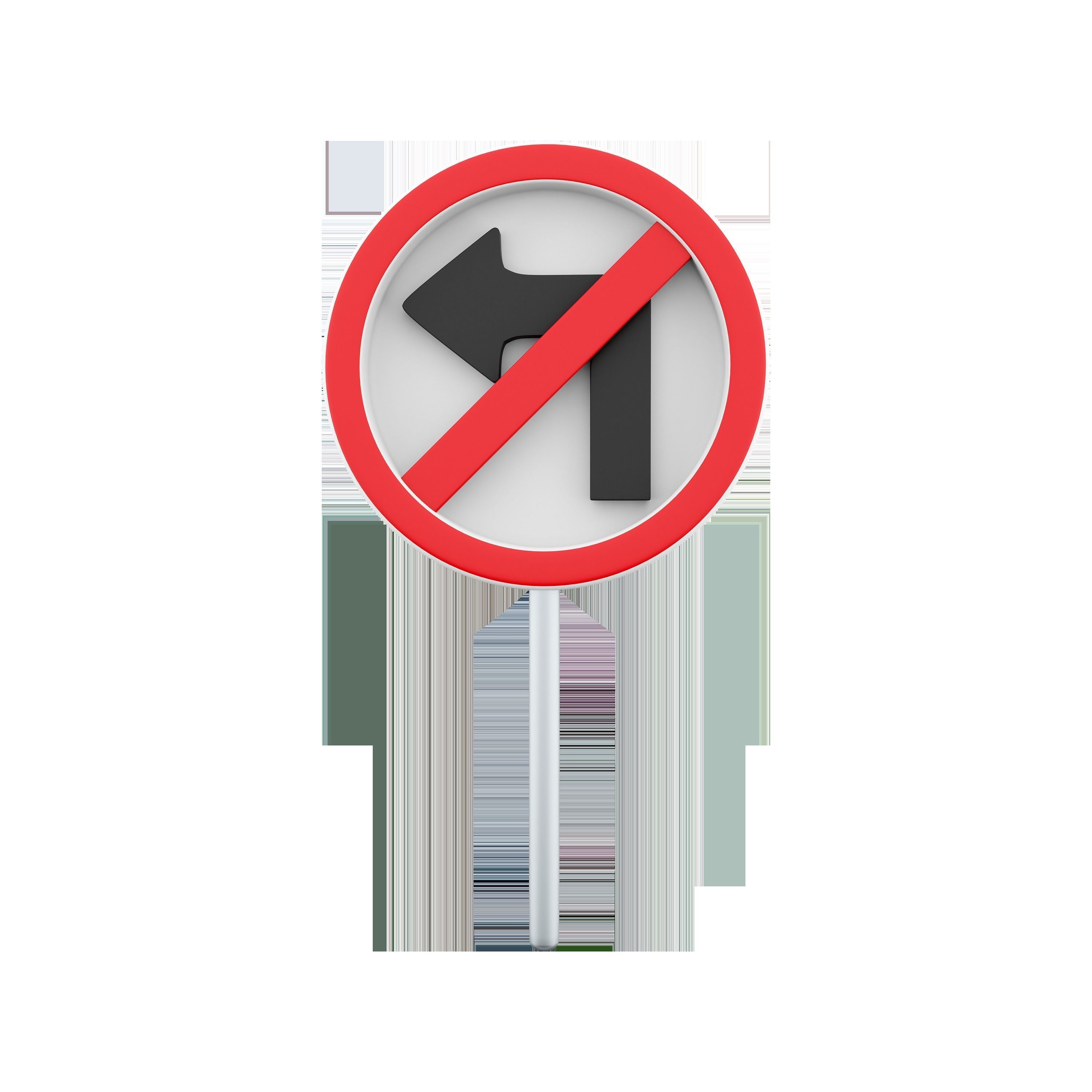 3D Do not turn left traffic sign 3D model | CGTrader