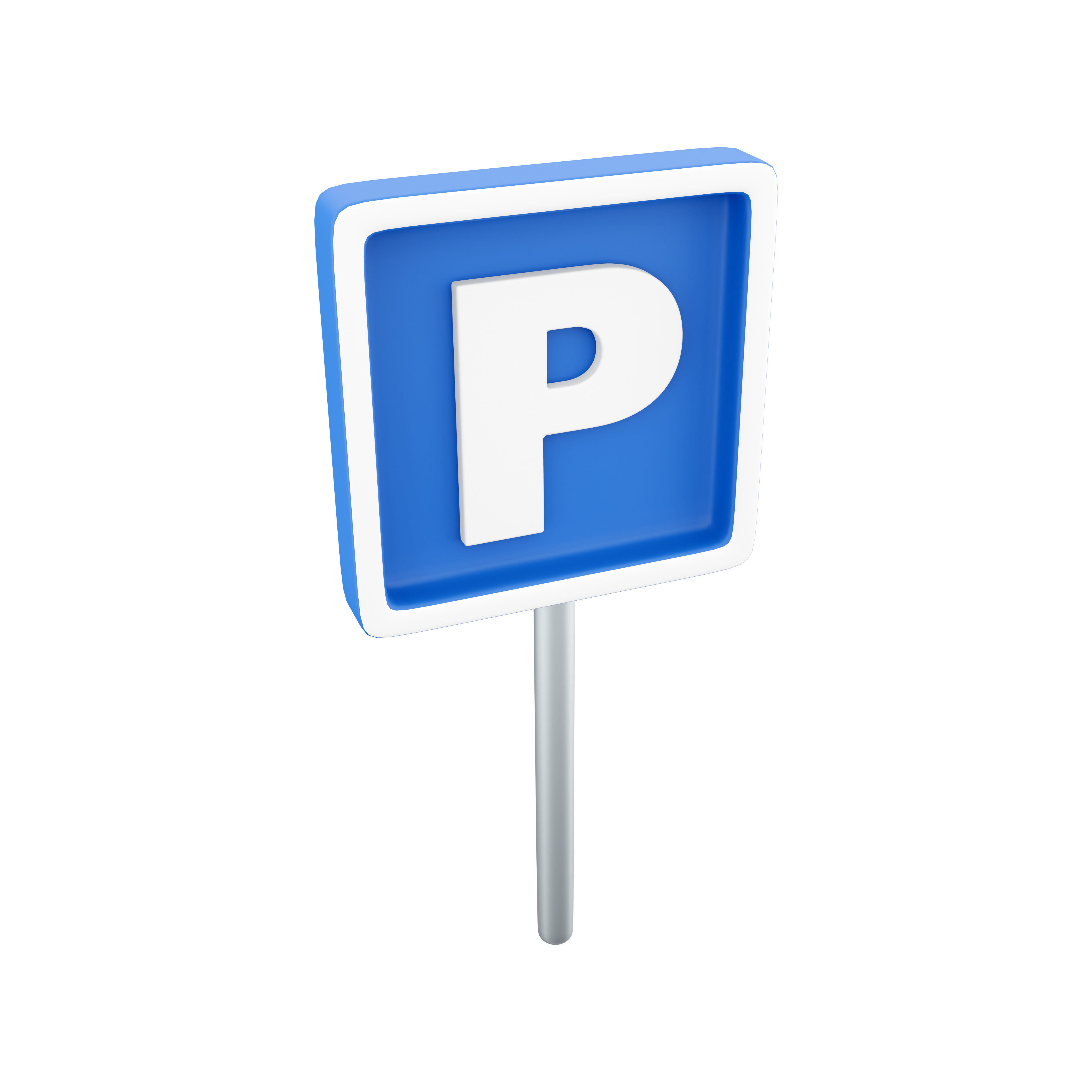 3d Blue Parking sign 3D model | CGTrader