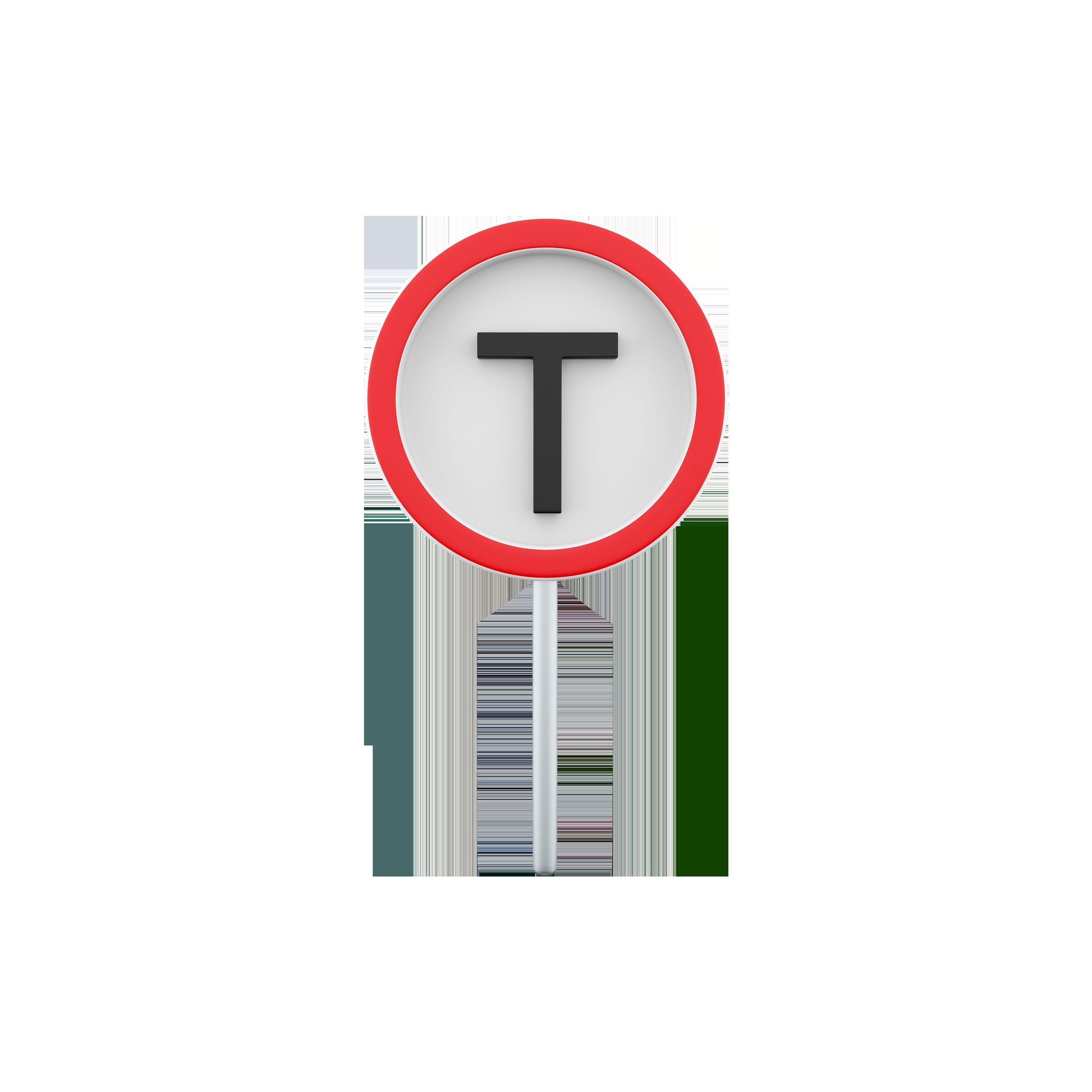 3d no through road sign cartoon icon 3D model | CGTrader
