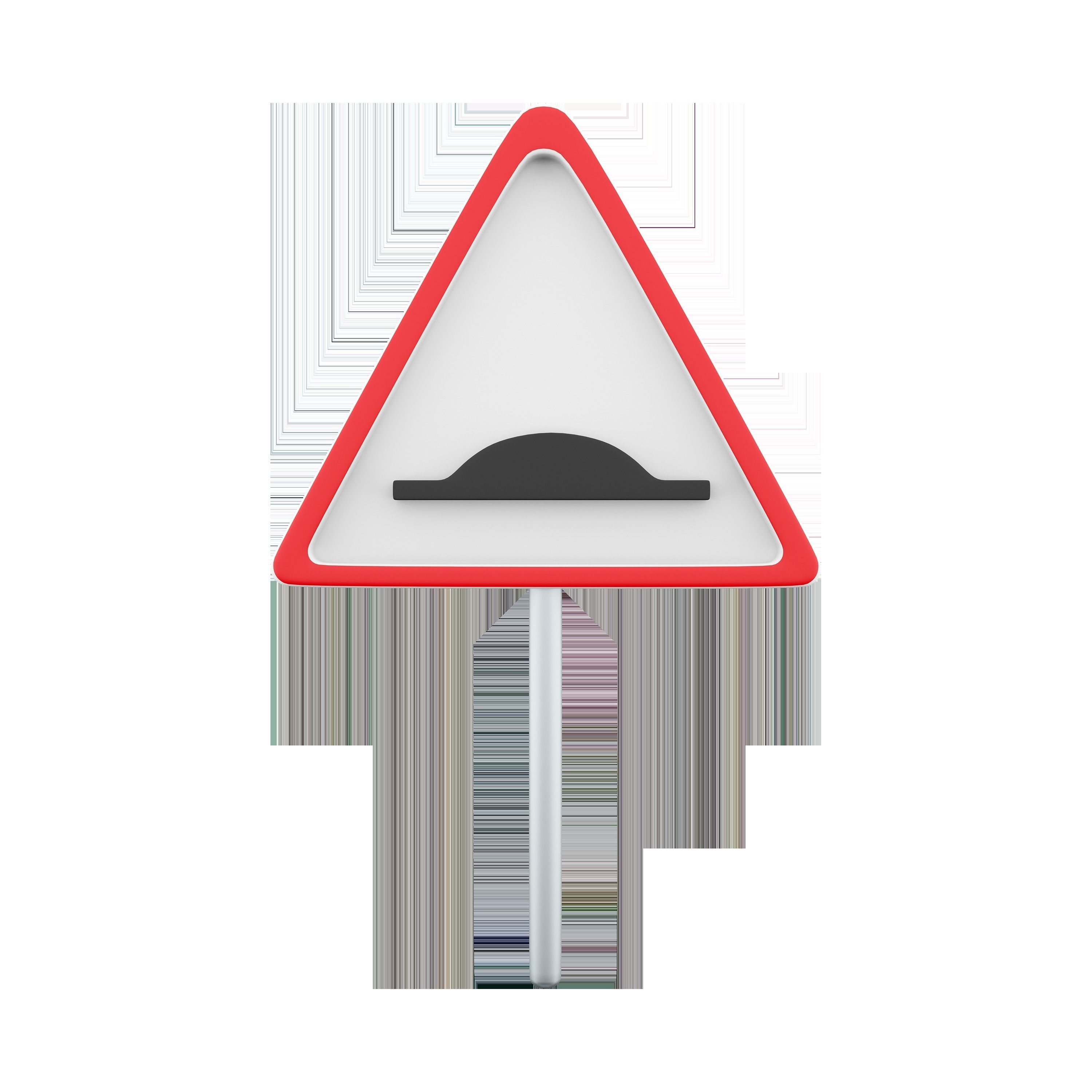 3d Speed bumps warning of traffic signs 3D model | CGTrader