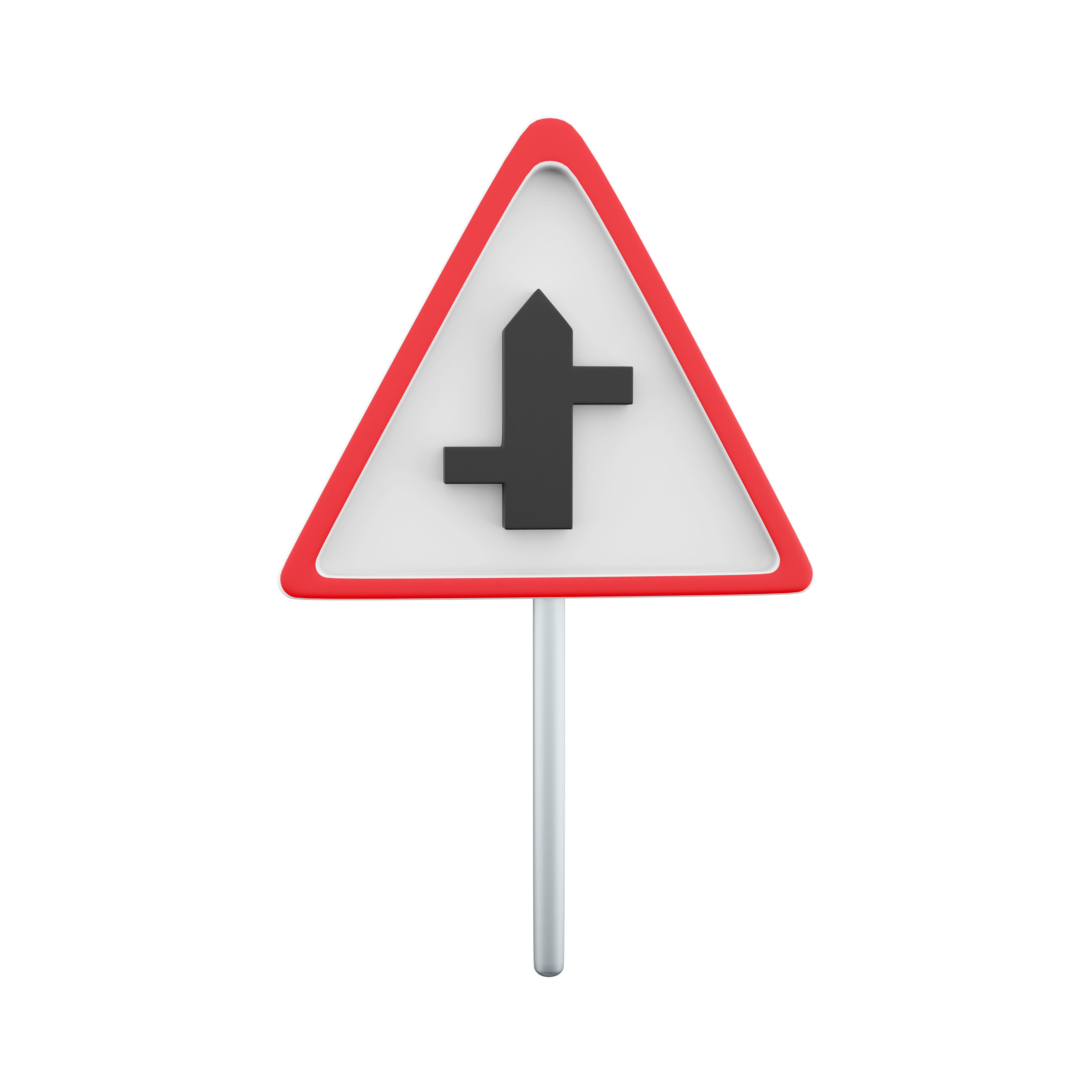 3d Staggered junction sign cartoon icon 3D model | CGTrader
