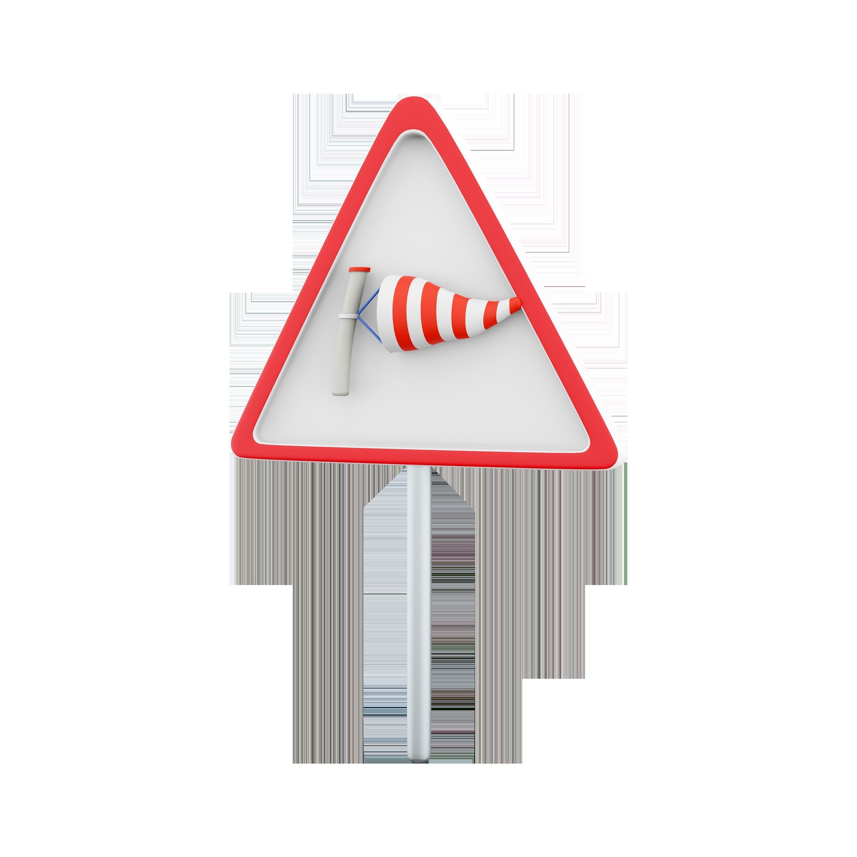 3d wind road sign icon 3D model | CGTrader