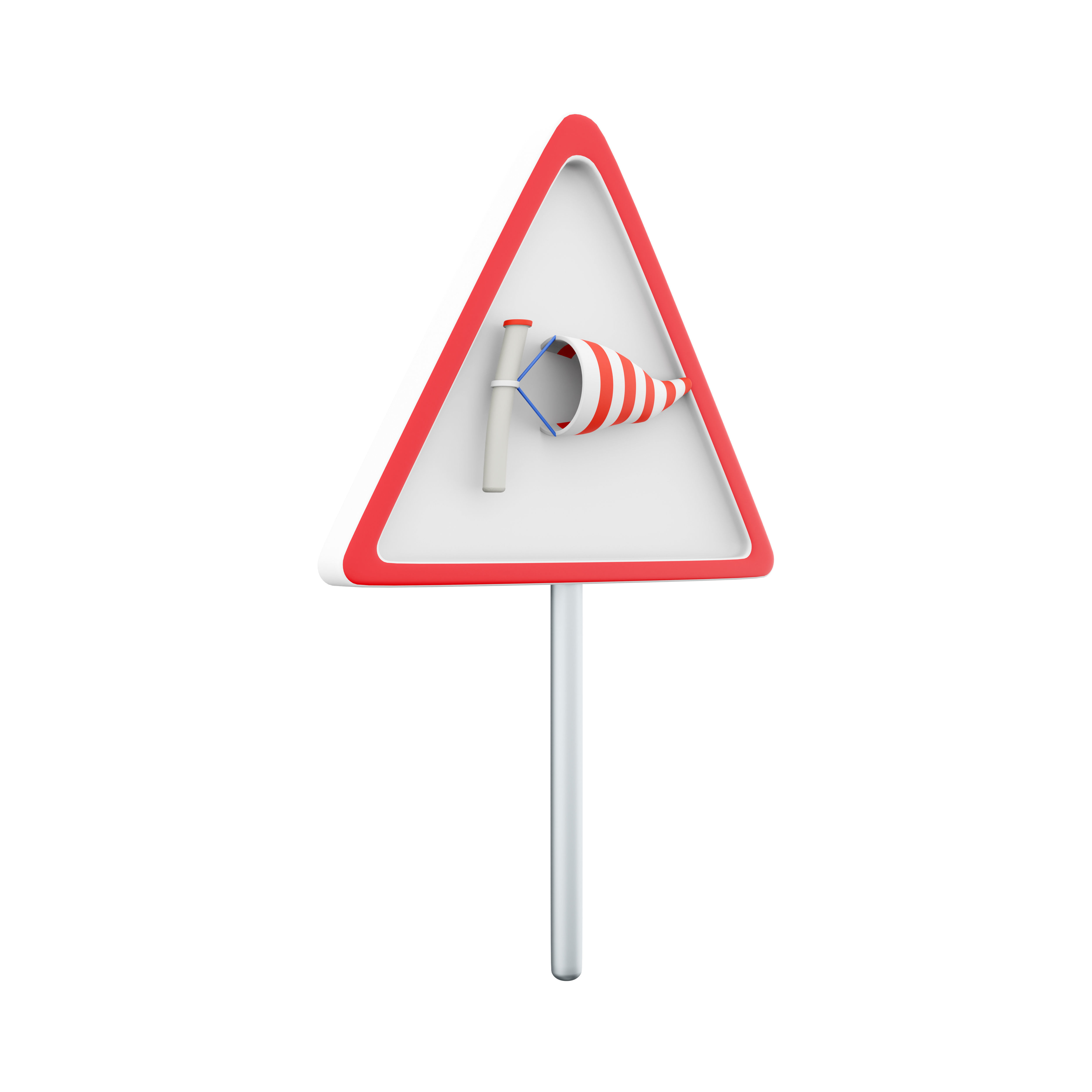3d wind road sign icon 3D model | CGTrader
