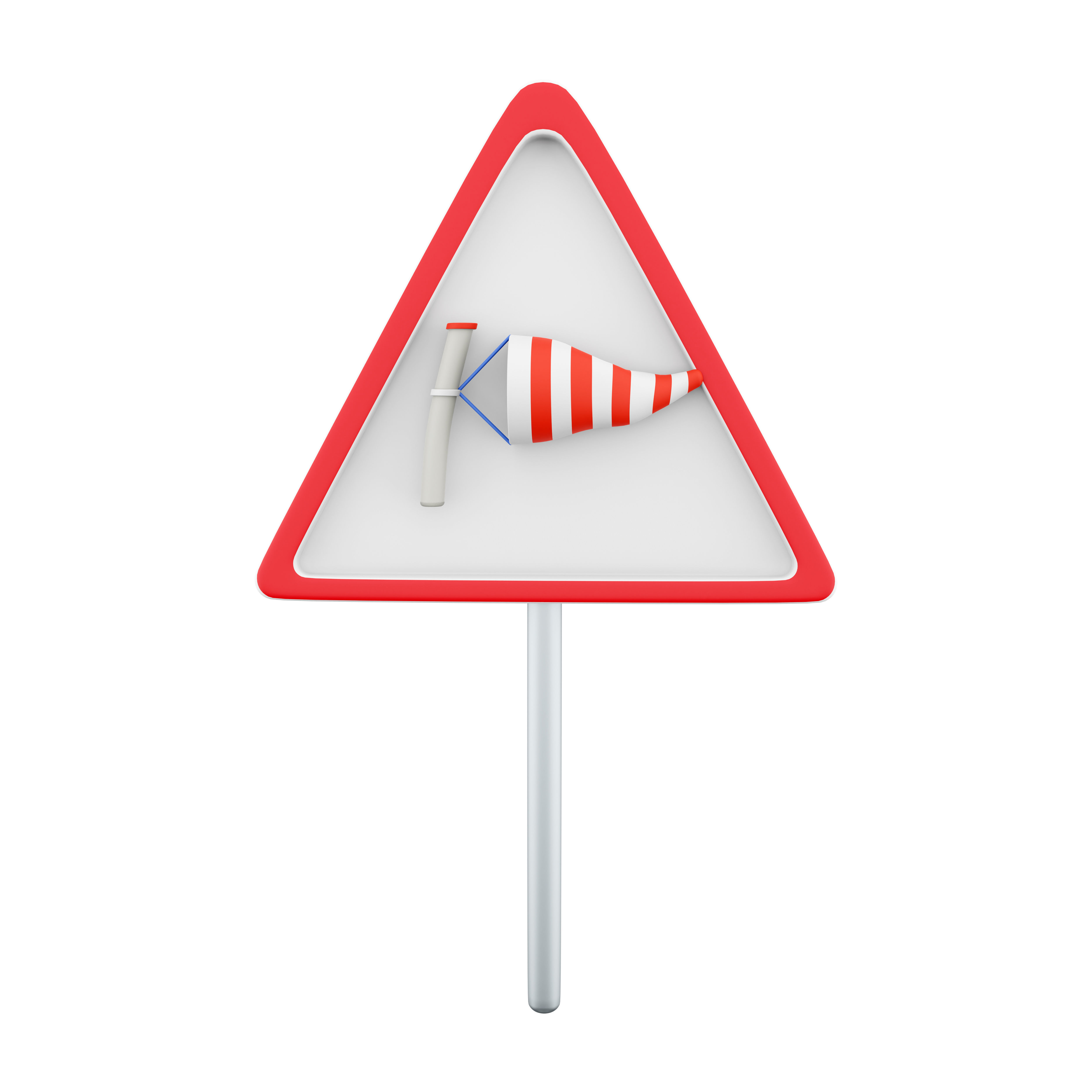 3d wind road sign icon 3D model | CGTrader