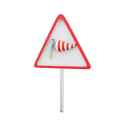 3d wind road sign icon 3D model | CGTrader