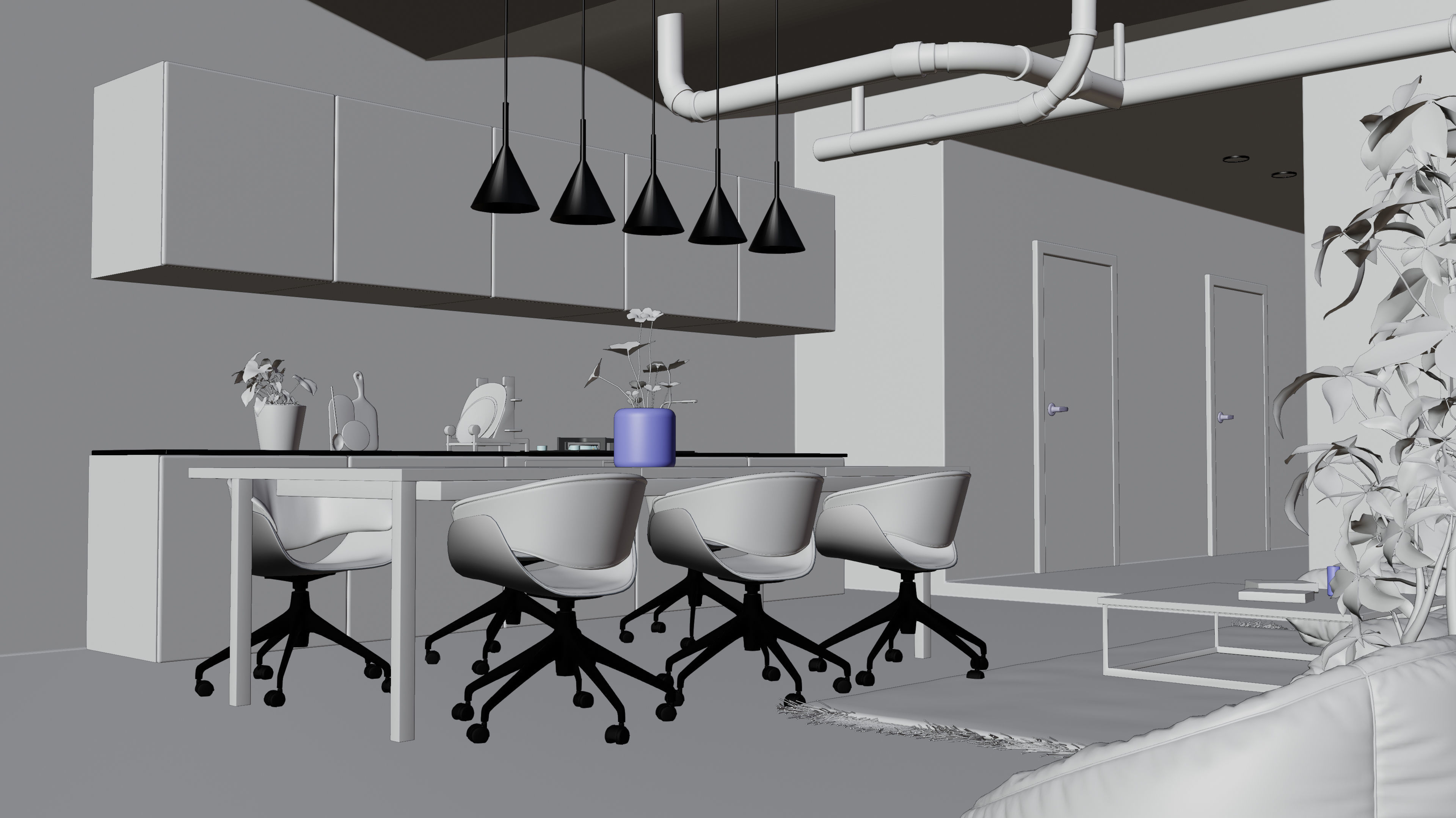Loft Interior Scene In Native Blender File By-Vizfromblender 3D model ...