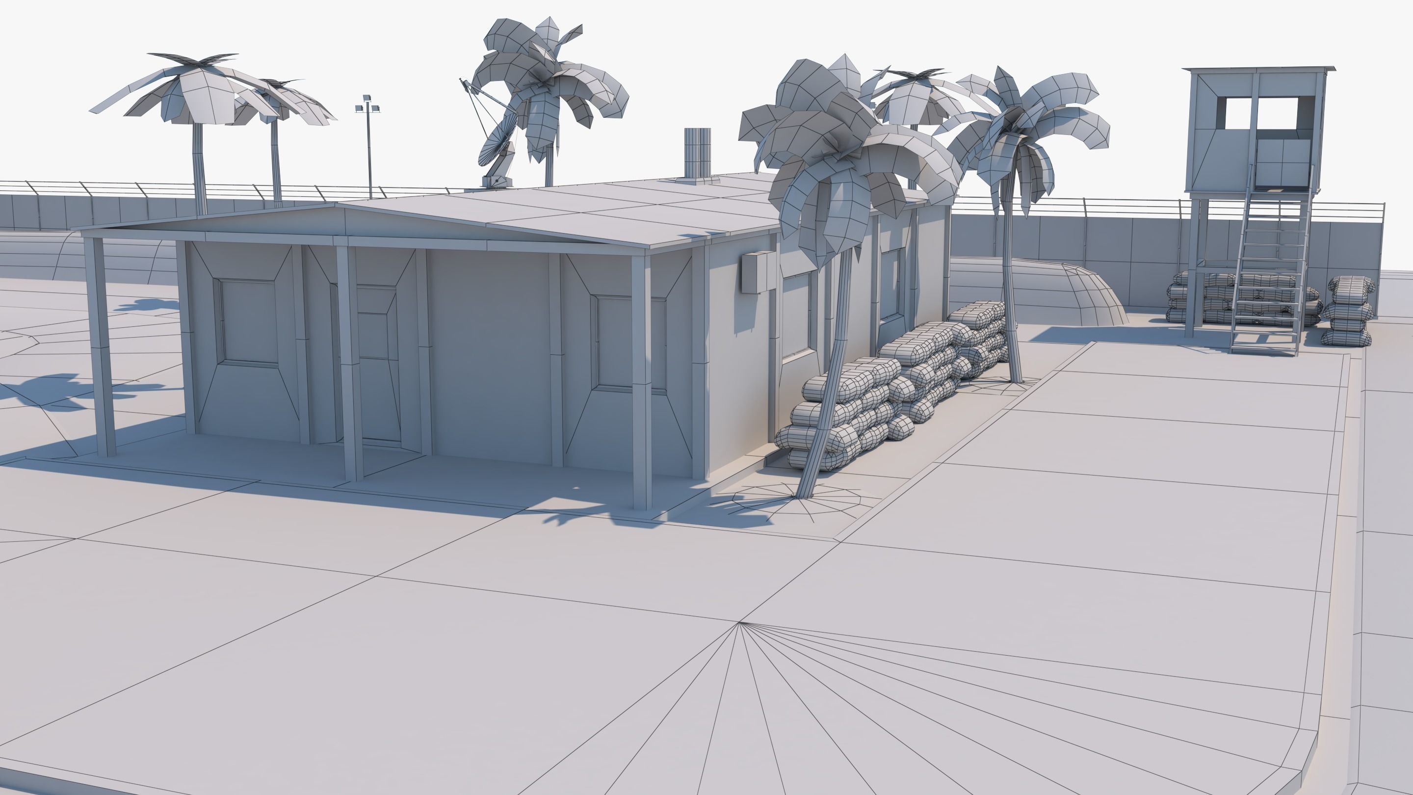 3D model Military Base - Scene VR / AR / low-poly | CGTrader
