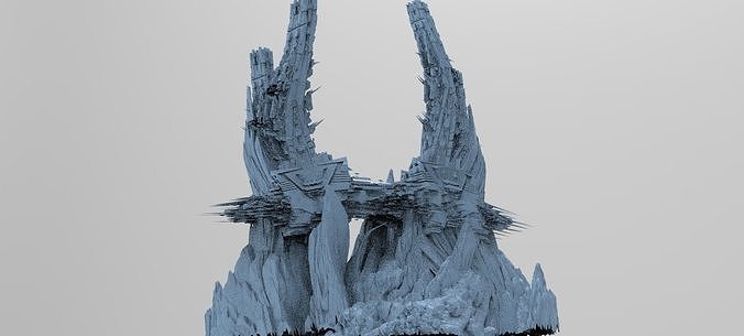 Alien Cliffs rock structure Base 1 3D model | CGTrader