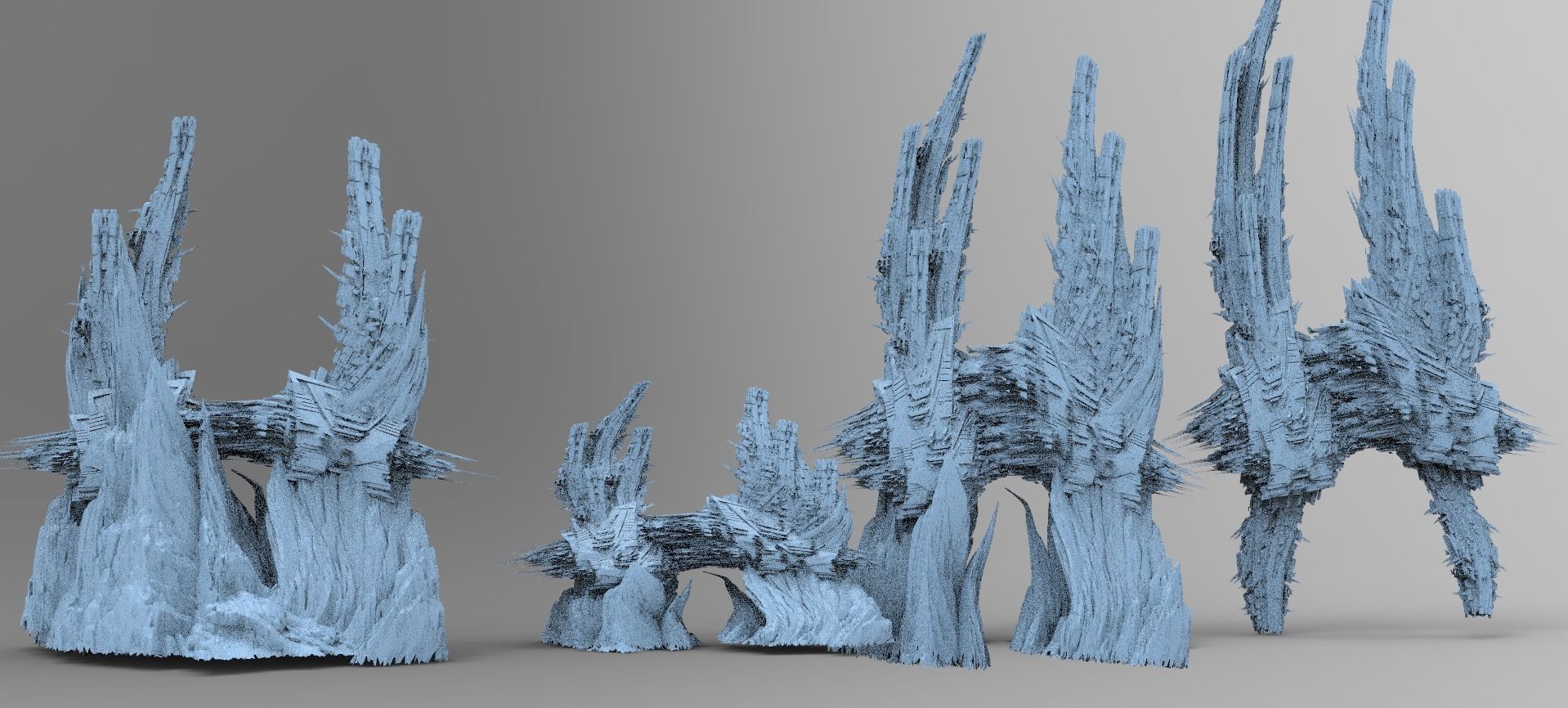 Alien Cliffs rock structure Base 5 models 3D model | CGTrader