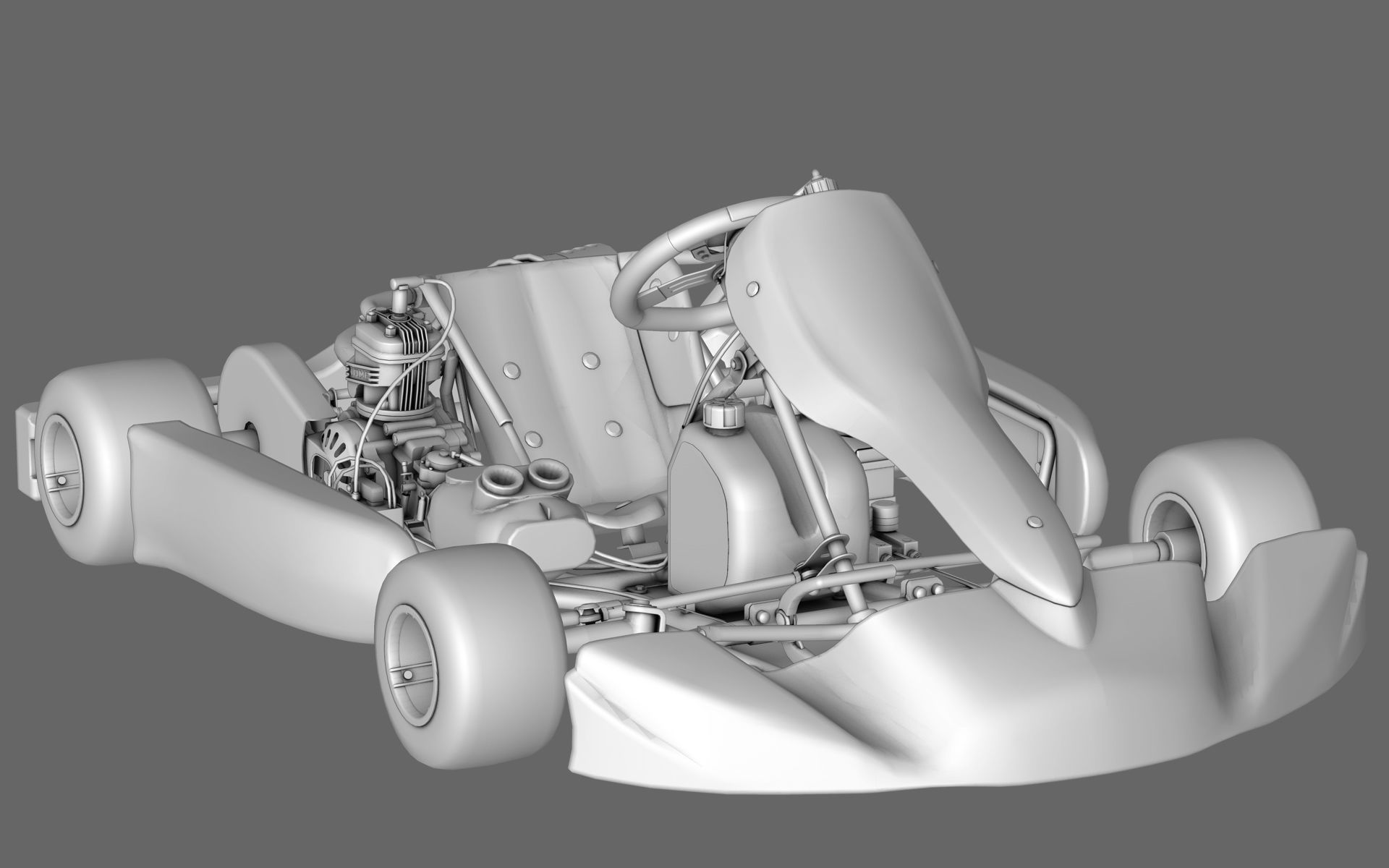 3D model X30 Tony Kart Racer 401R VR / AR / low-poly | CGTrader