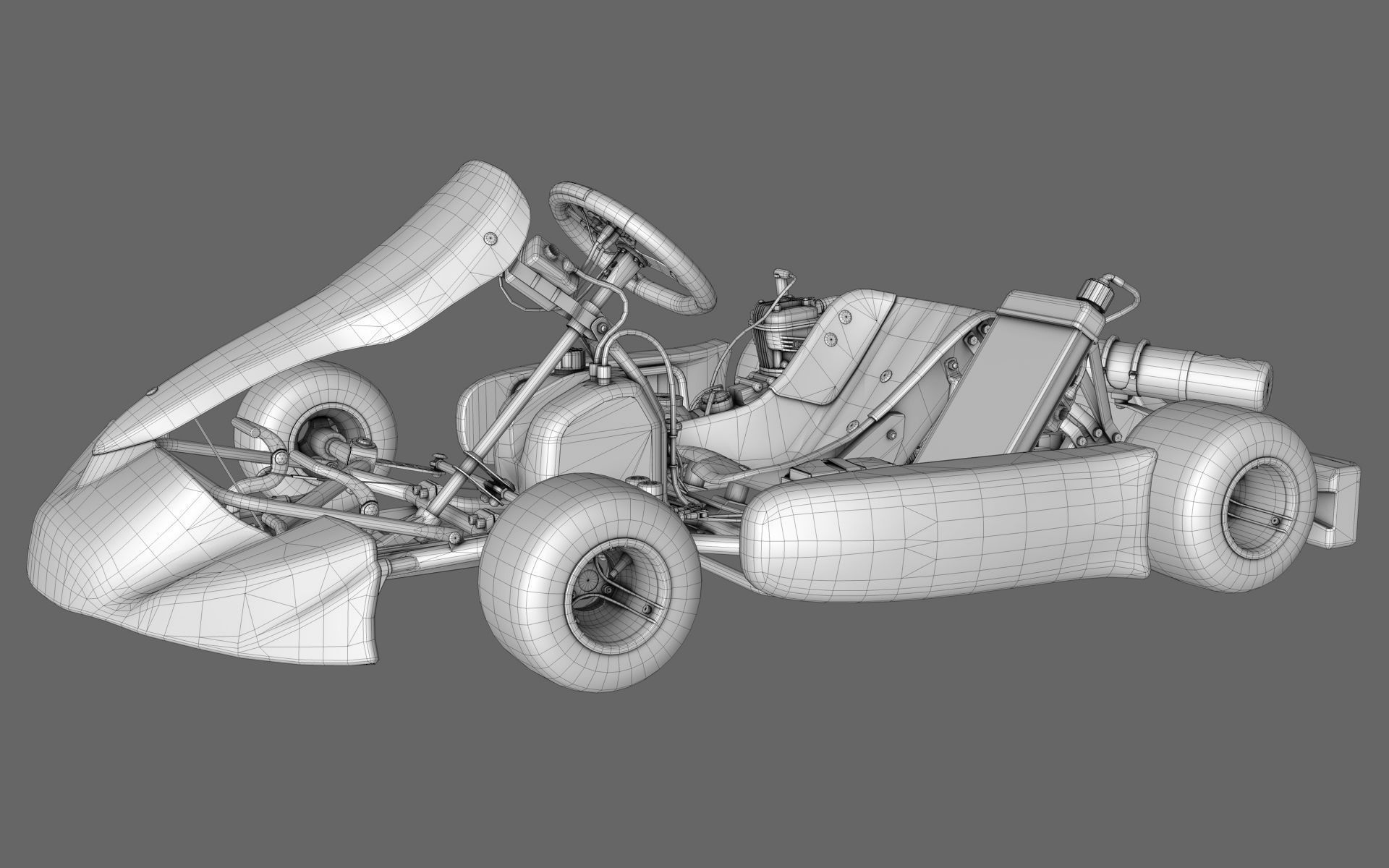 3D model X30 Tony Kart Racer 401R VR / AR / low-poly | CGTrader