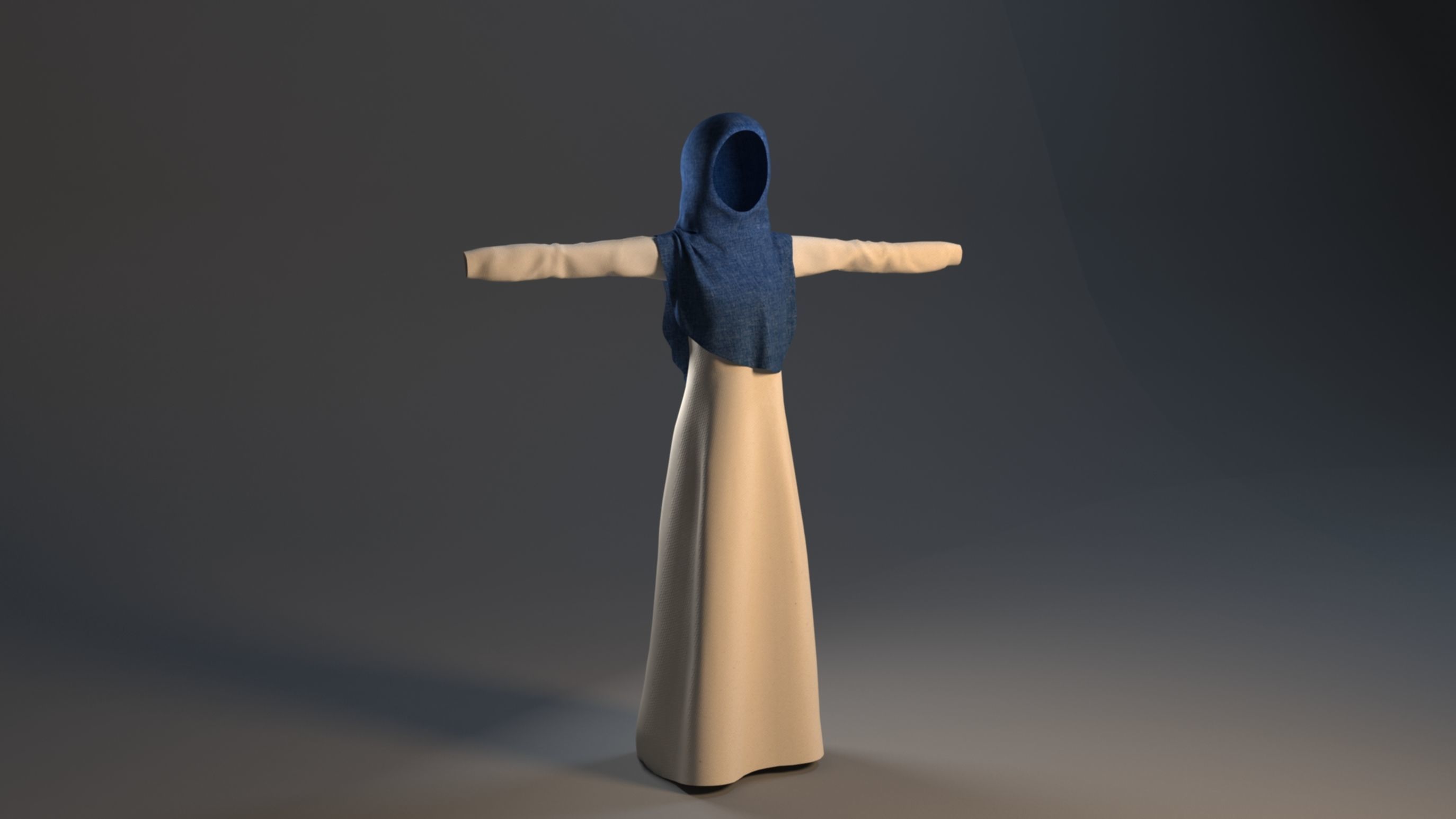 Abaya and hijab 3D model | CGTrader
