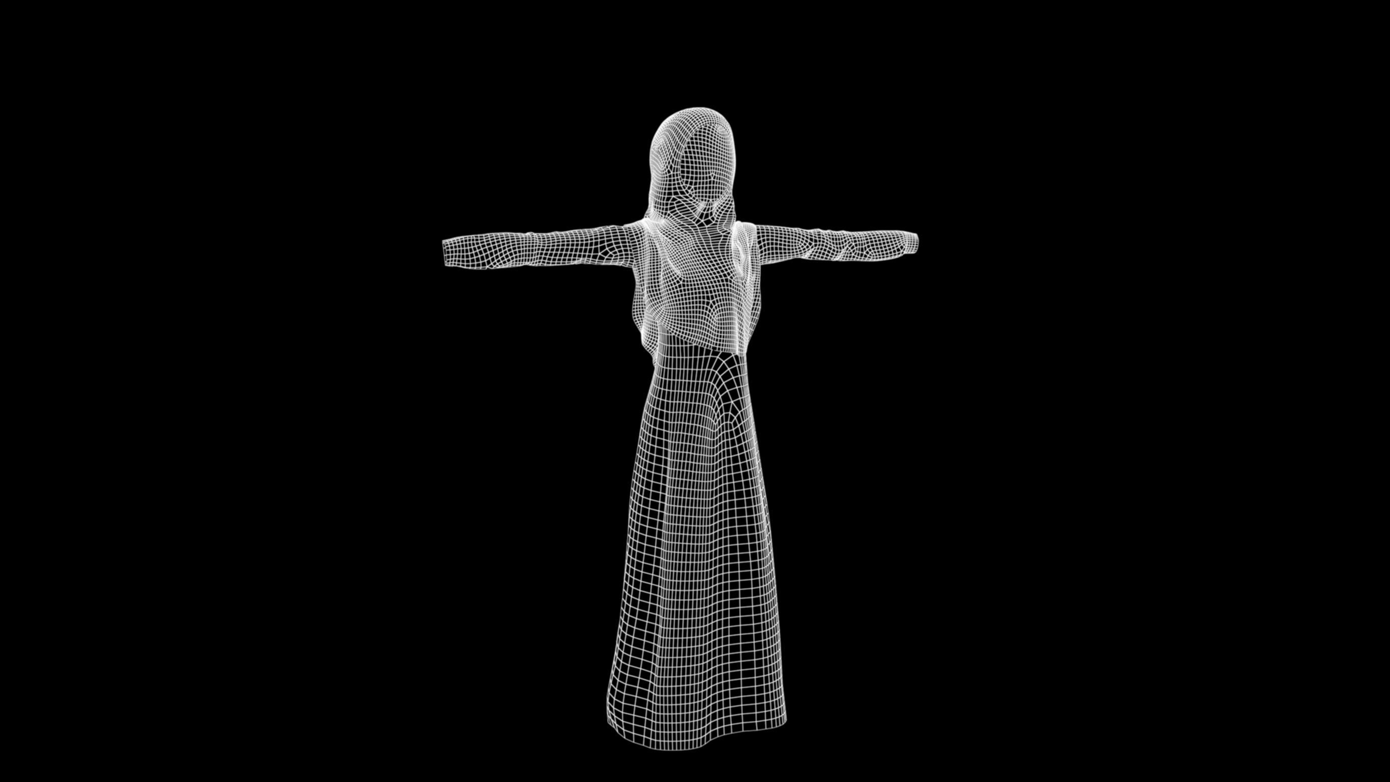 Abaya and hijab 3D model | CGTrader