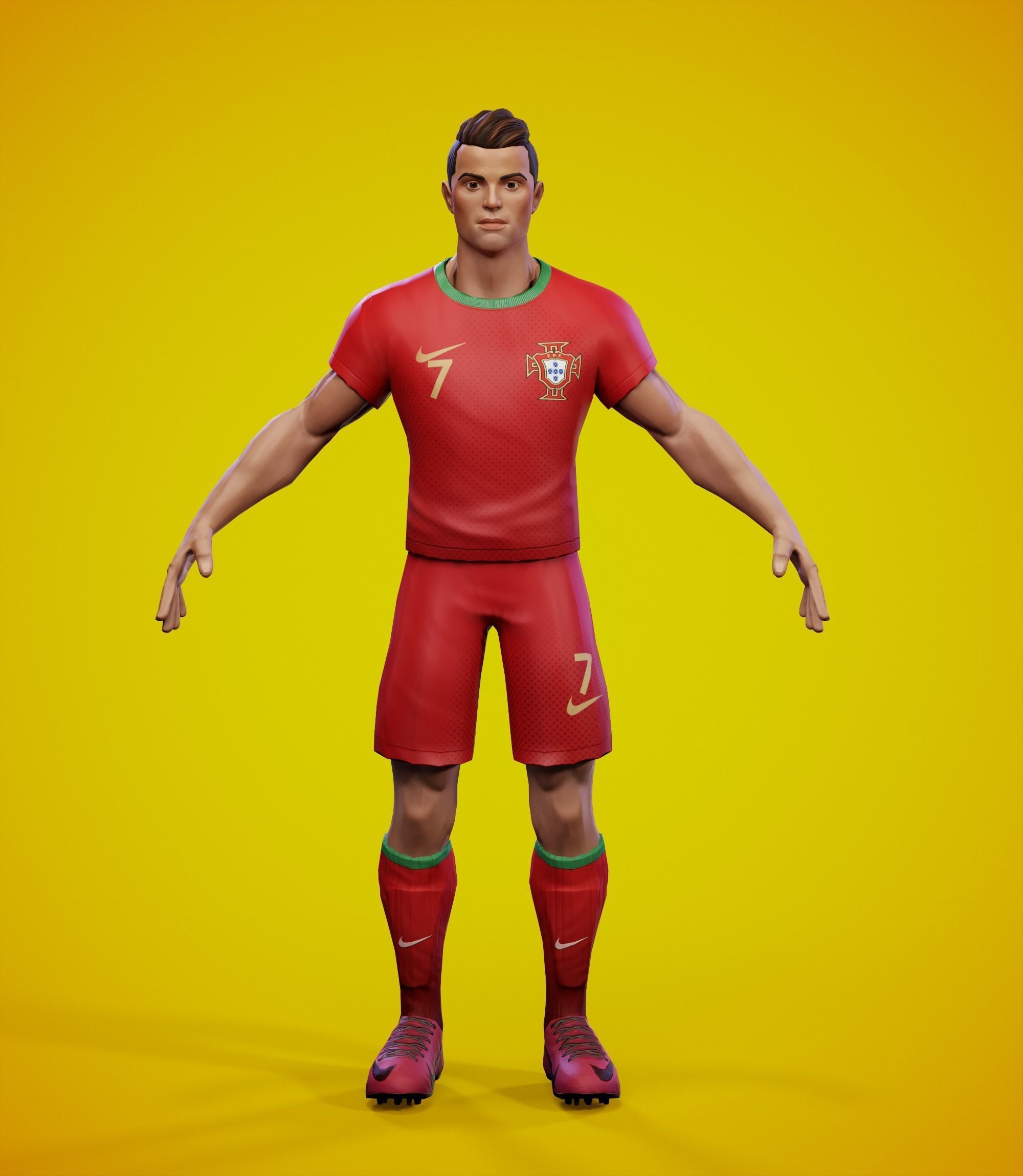 3D model Cristiano Ronaldo - Soccer Player VR / AR / low-poly | CGTrader