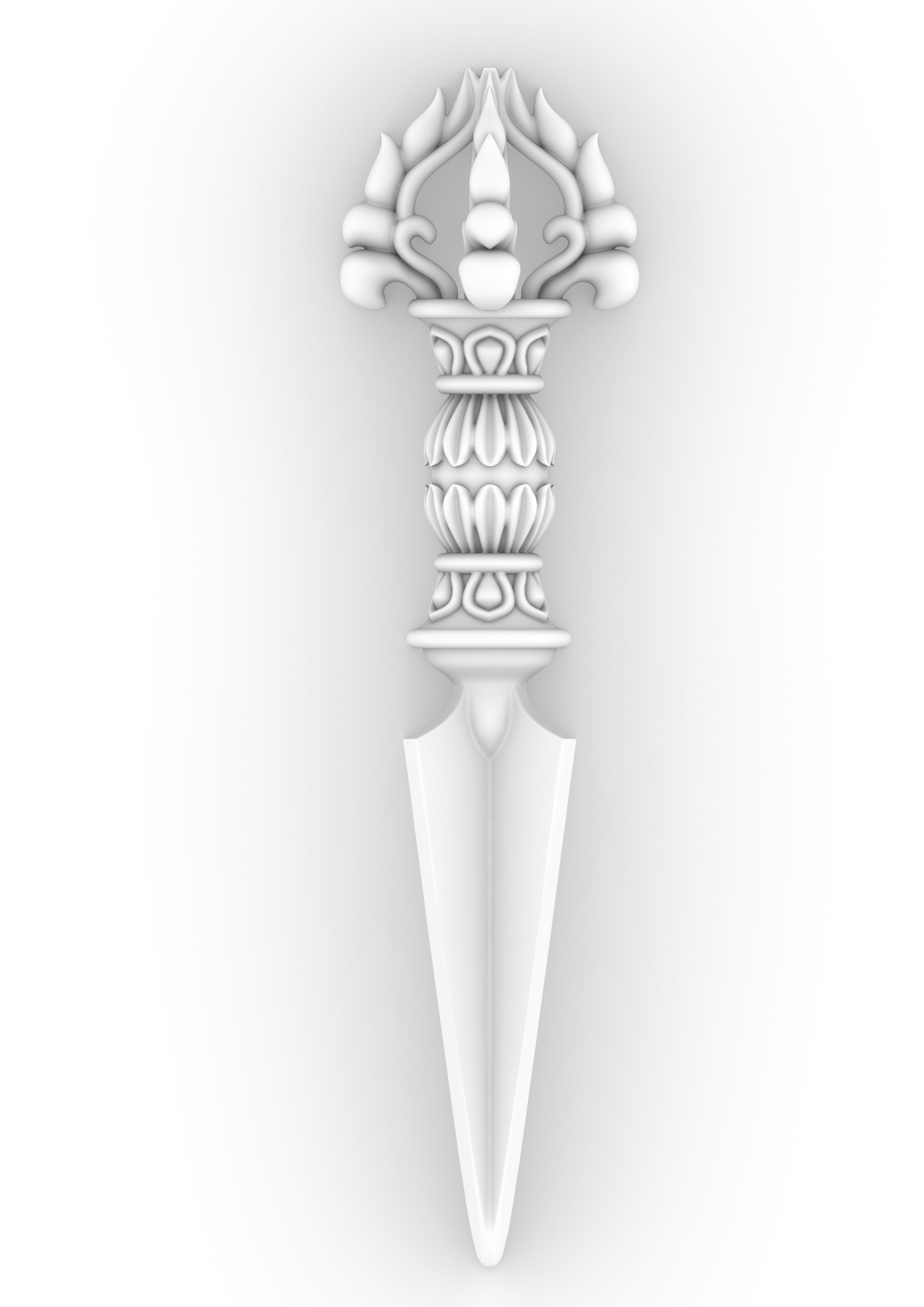 PHURBA VAJRA DAGGER 3D model 3D printable | CGTrader
