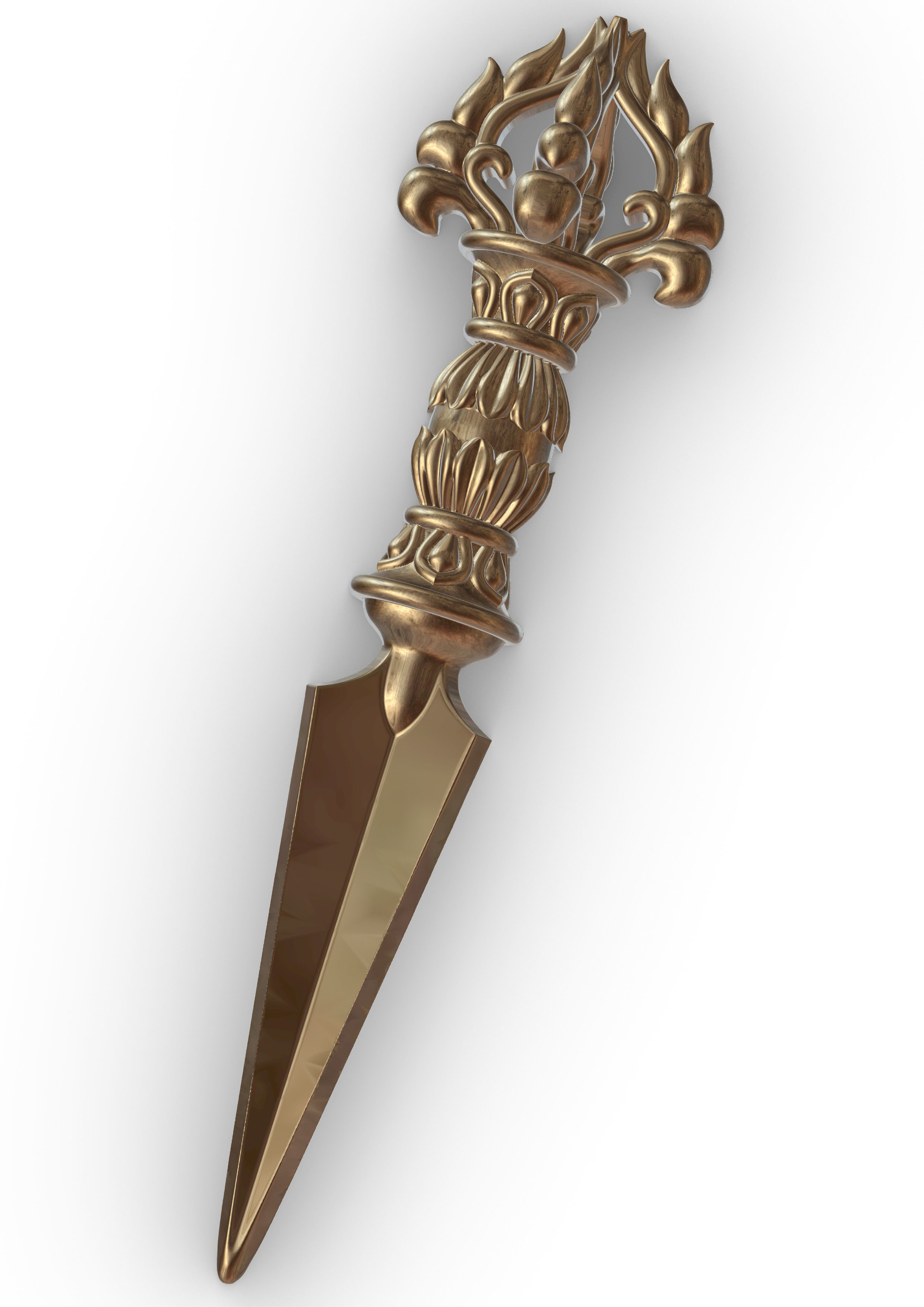 PHURBA VAJRA DAGGER 3D model 3D printable | CGTrader