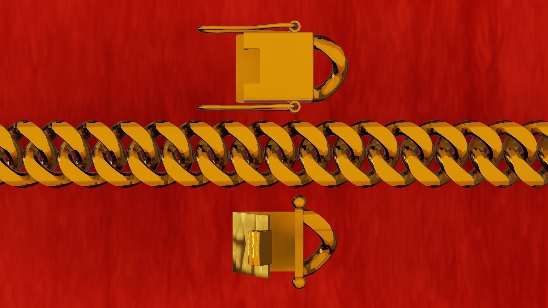 Rounded Cuban Link Chain 3D model 3D printable | CGTrader