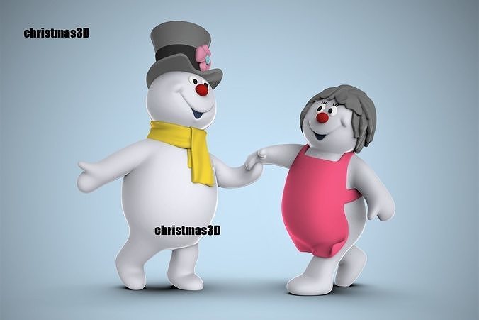 Frosty the Snowman and Crystal Figure Fun Art 3D 3D model 3D printable ...