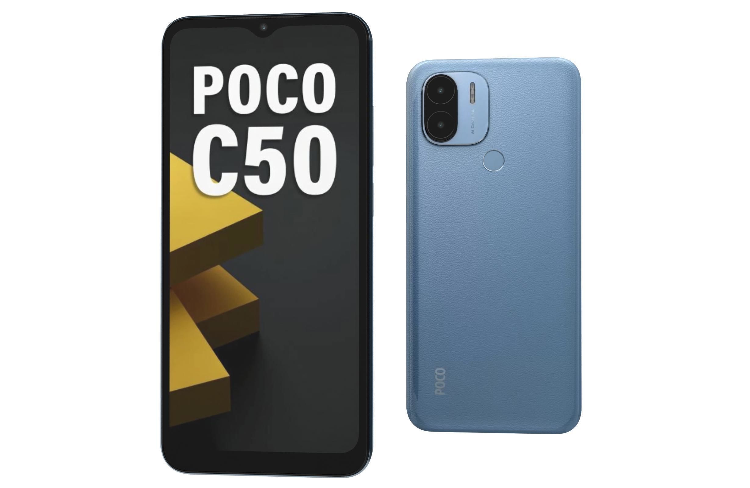 Xiaomi Poco C50 Blue And Green 3D model | CGTrader