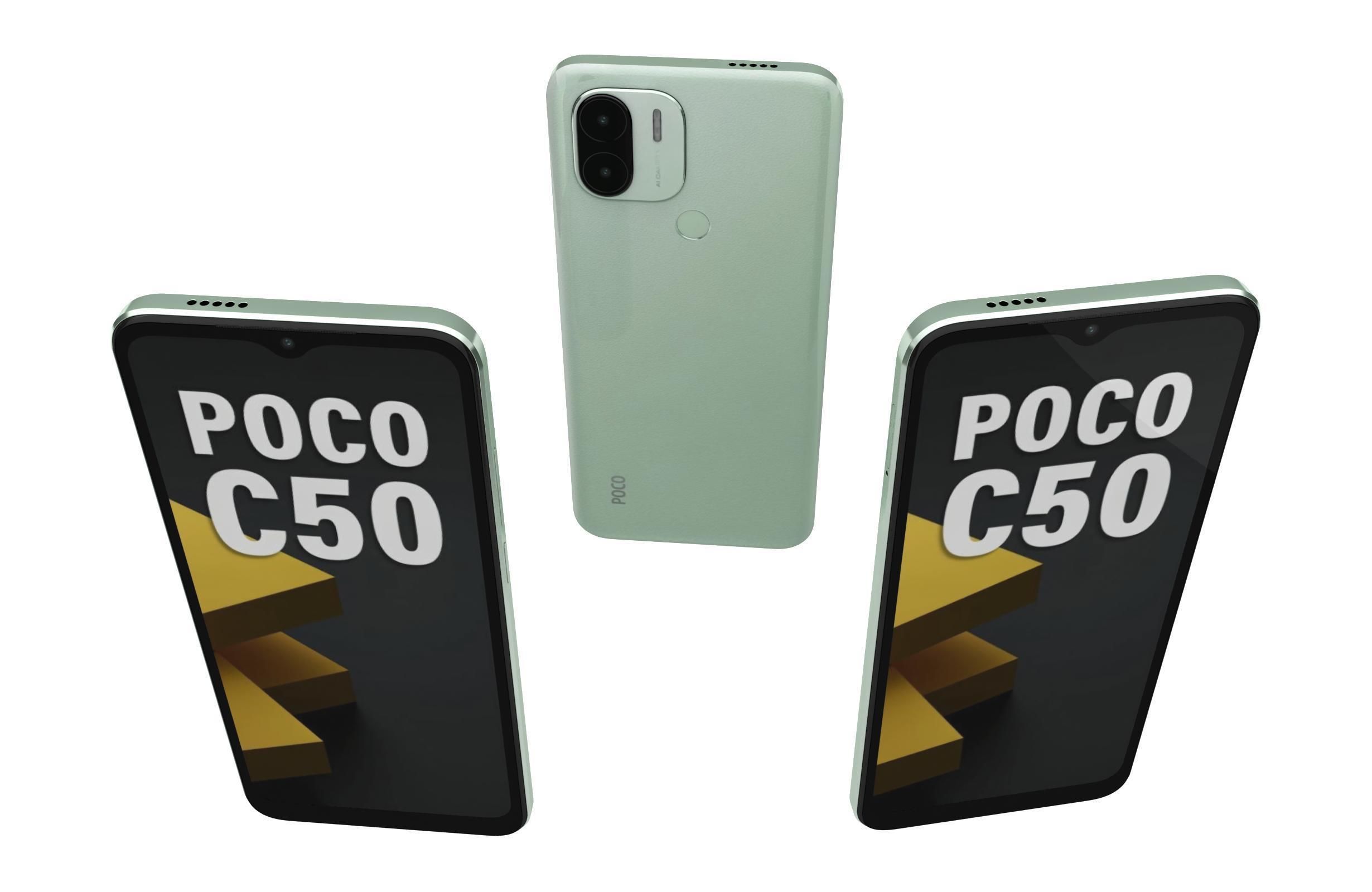 Xiaomi Poco C50 Blue And Green 3D model | CGTrader