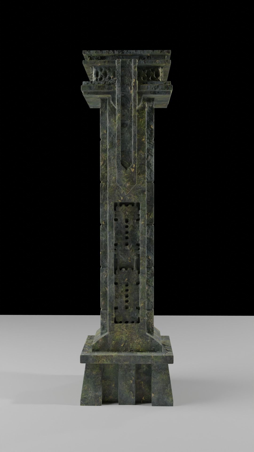 3D model Indian style pillar VR / AR / low-poly | CGTrader
