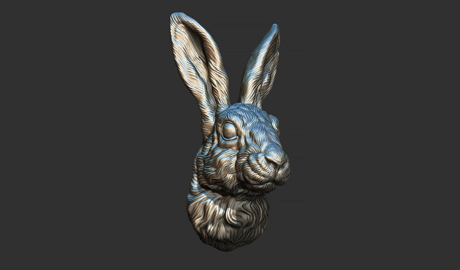 Hare head 3D model 3D printable | CGTrader