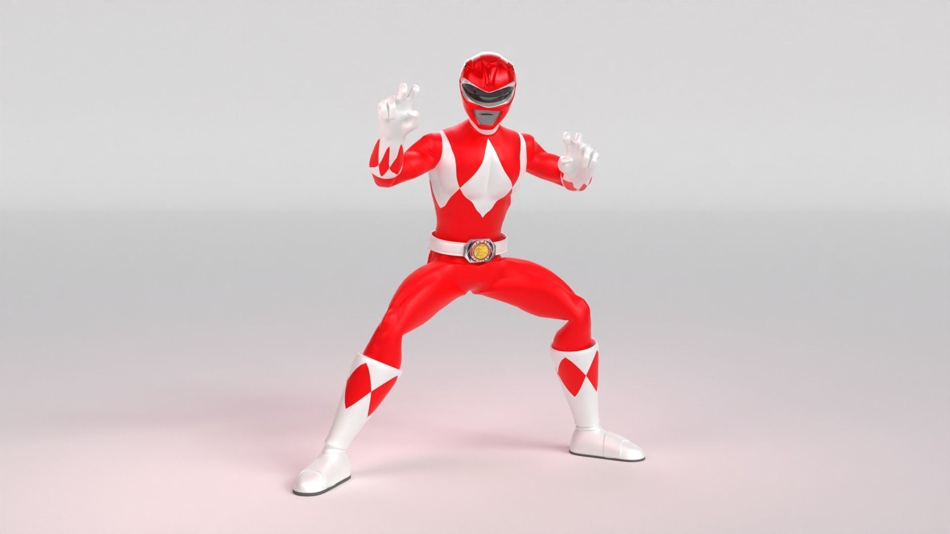 Red Ranger 3D Model 3D model rigged | CGTrader