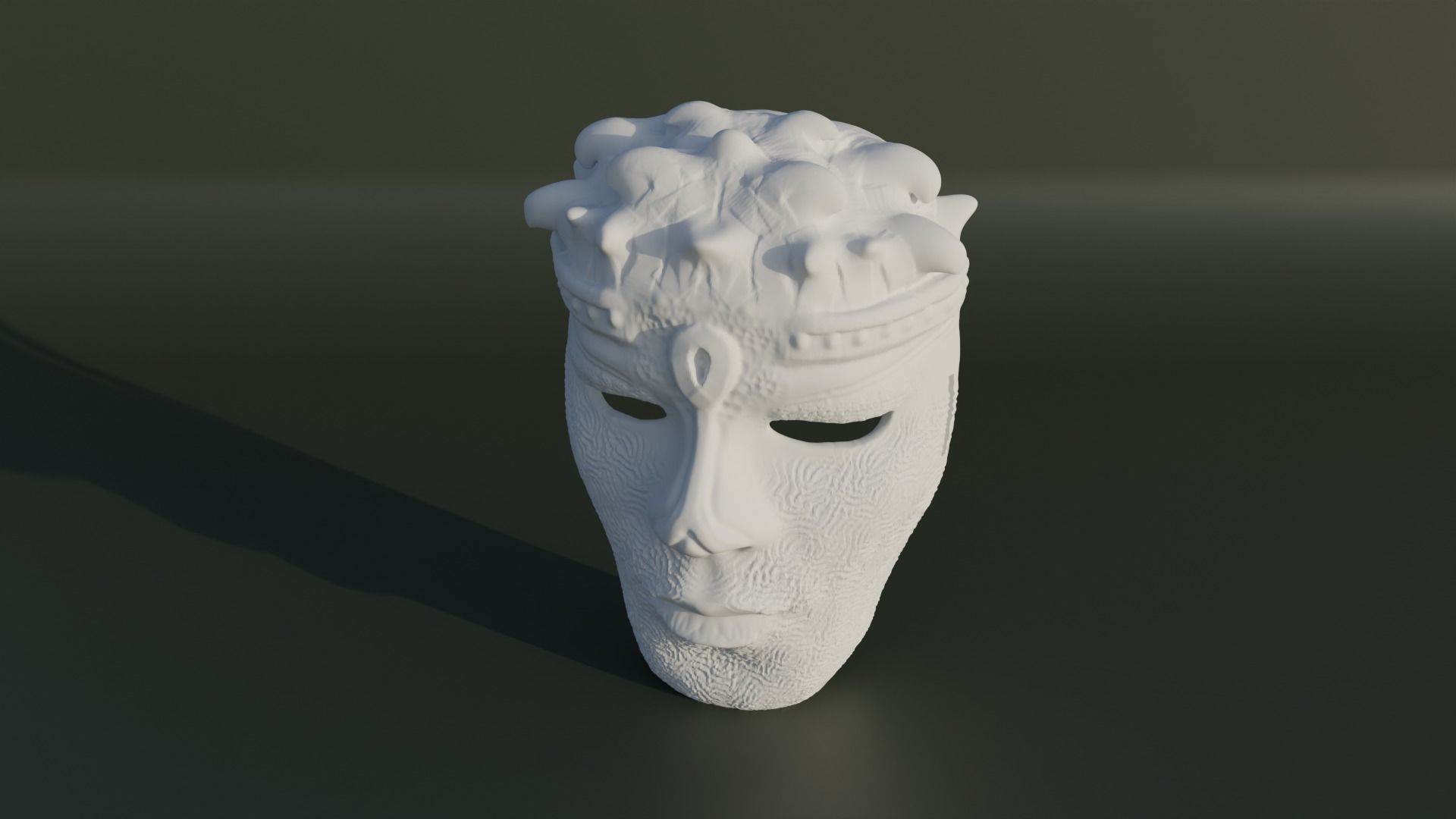 Fantasy Human Face Mask - Cosplay Mask 3D model 3D printable | CGTrader