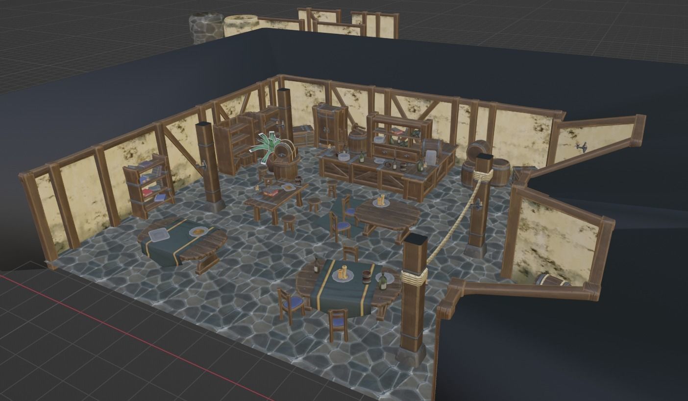 Medieval Tavern Assets 3D model | CGTrader