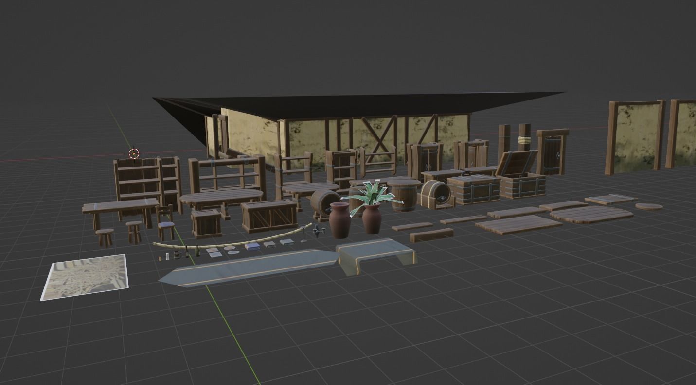 Medieval Tavern Assets 3D model | CGTrader