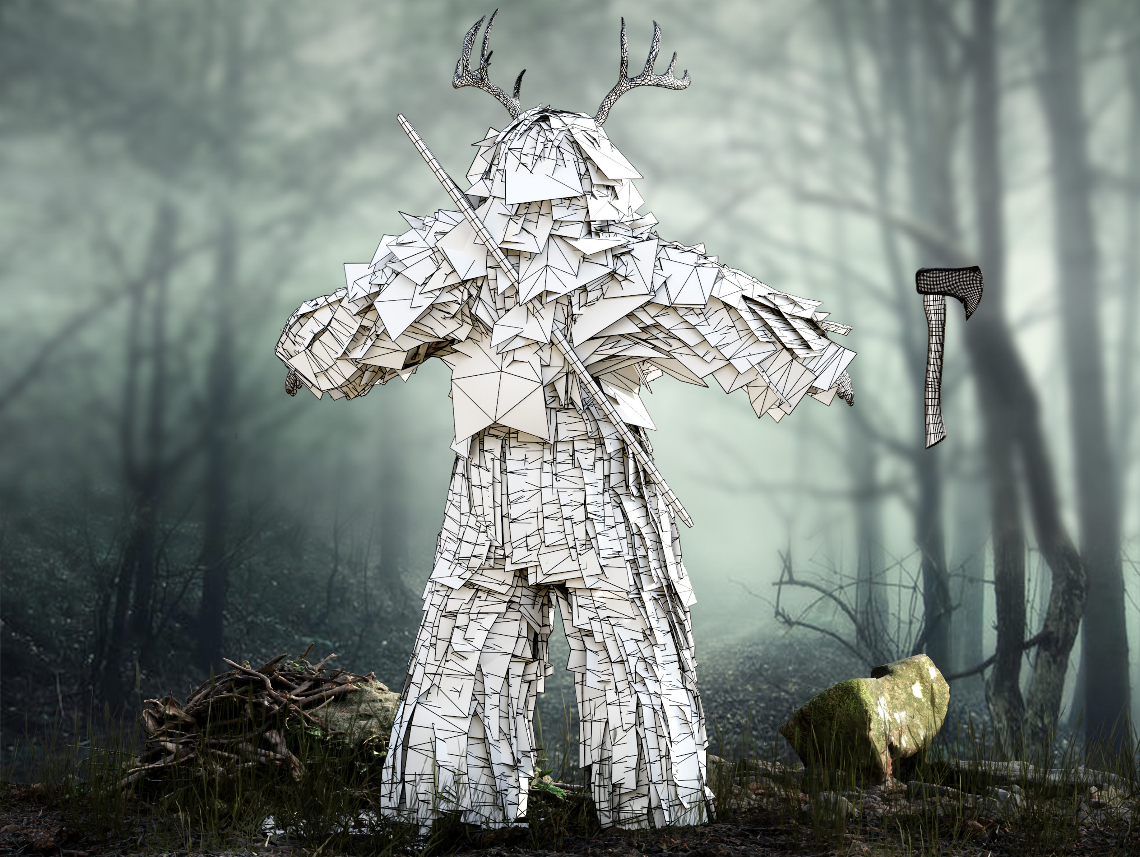 3D model Forest Hunter VR / AR / low-poly | CGTrader