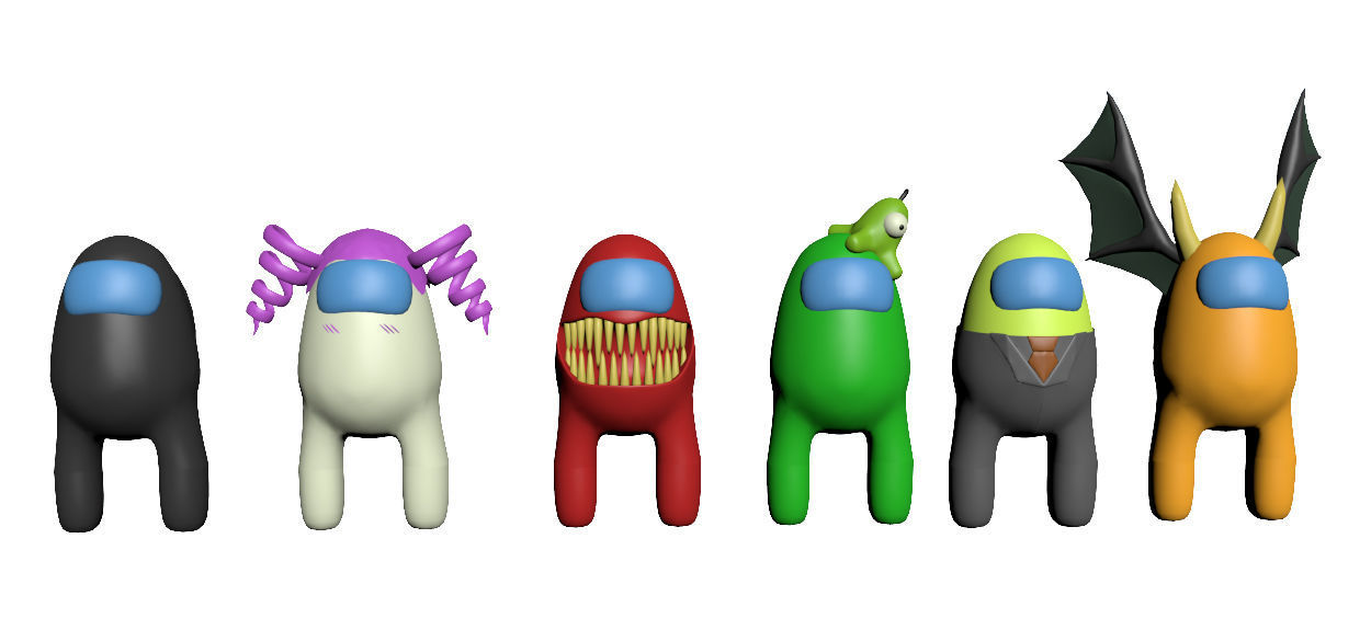 3D model Among Us Characters VR / AR / low-poly | CGTrader