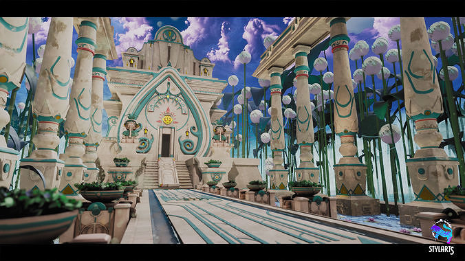 3D model Stylized Ancient Temple VR / AR / low-poly | CGTrader