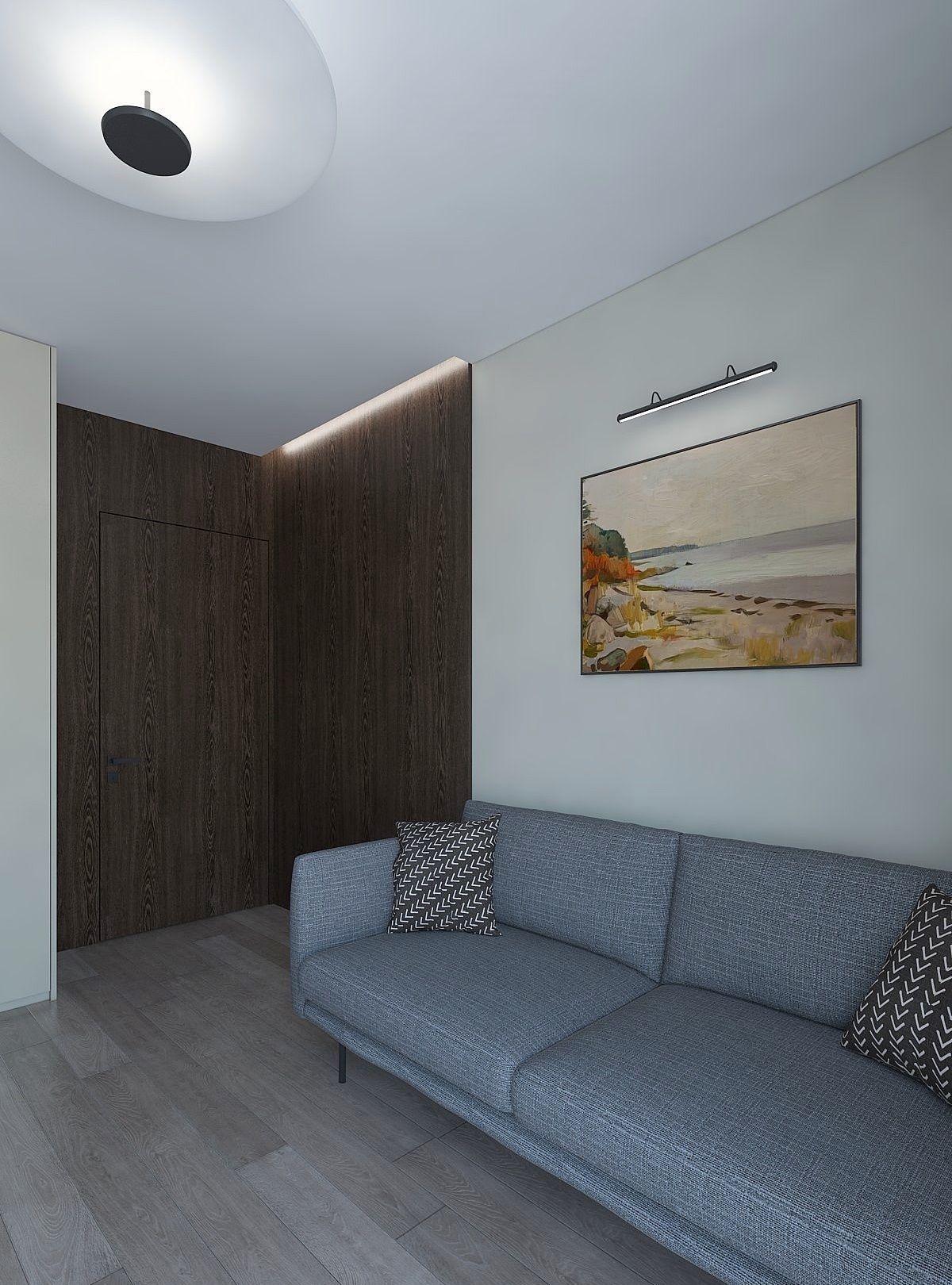 Cozy study with dark wood paneling 3D model | CGTrader