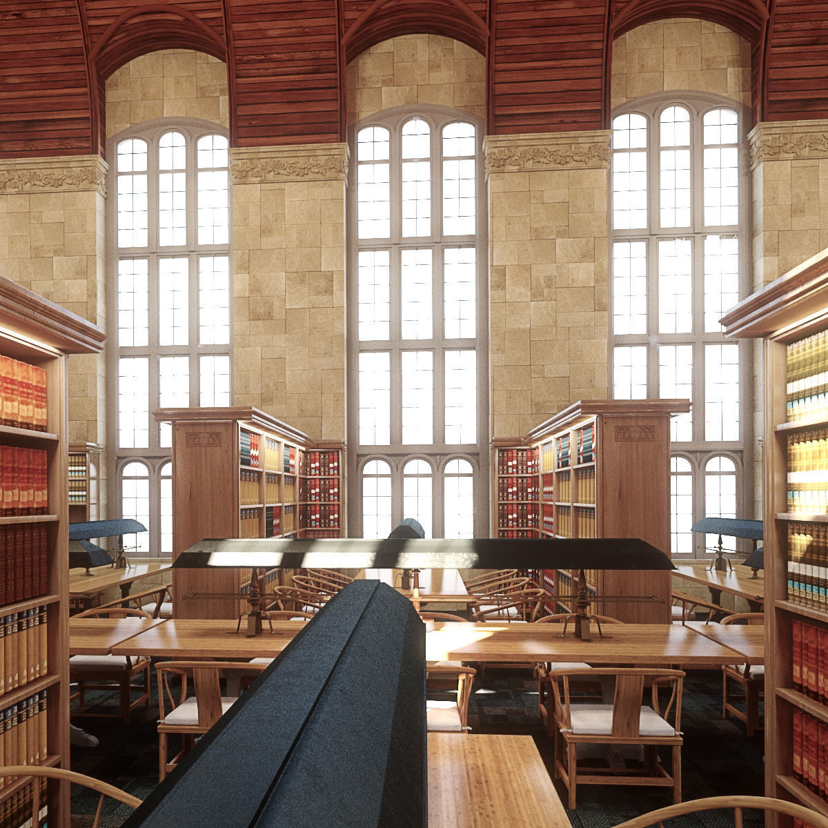 Cornell Law School Library 3D model | CGTrader