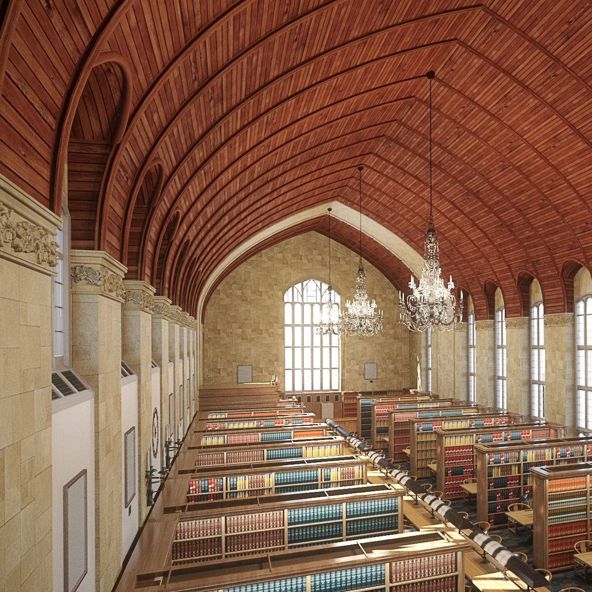 Cornell Law School Library 3D model | CGTrader