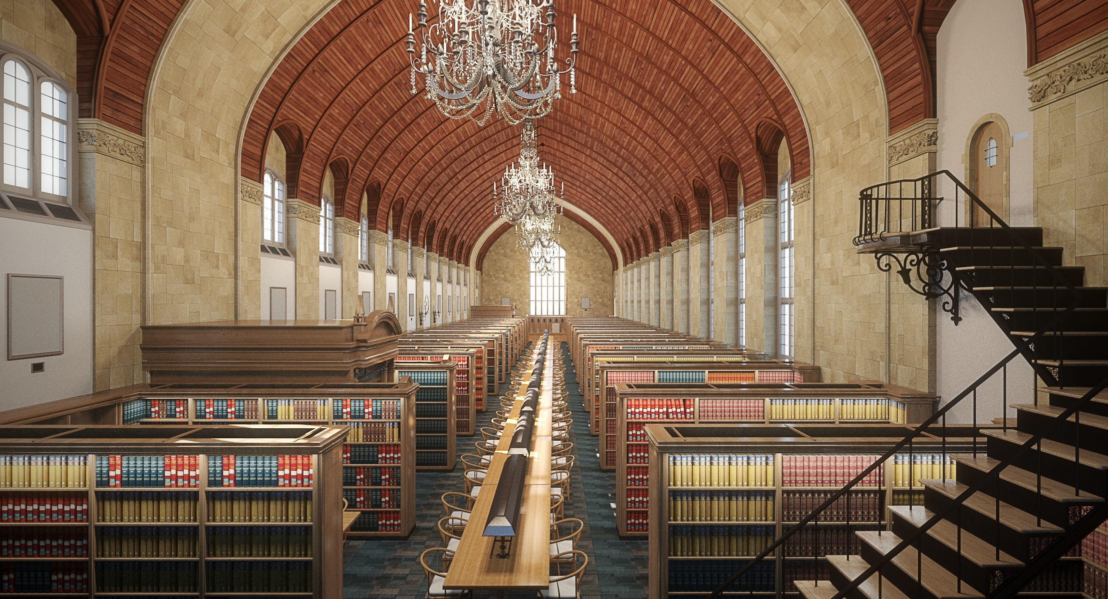 Cornell Law School Library 3D model | CGTrader