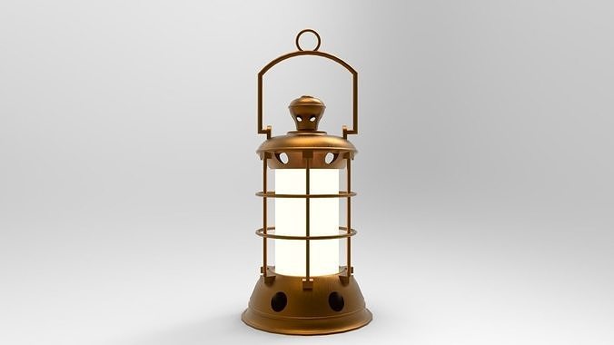 lantern B brass 3D model | CGTrader