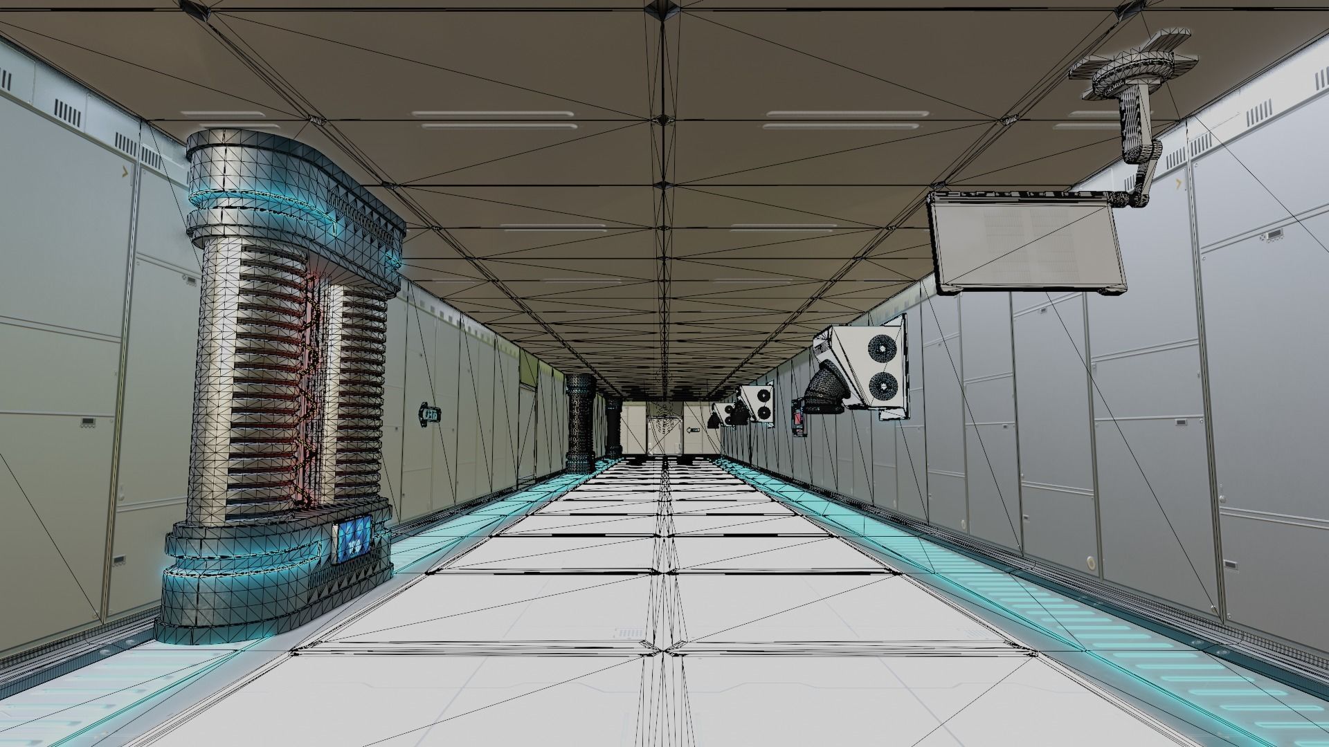 3D model MEDICAL LABORATORY MODULAR FUTURISTIC SCI FI Game Ready VR ...